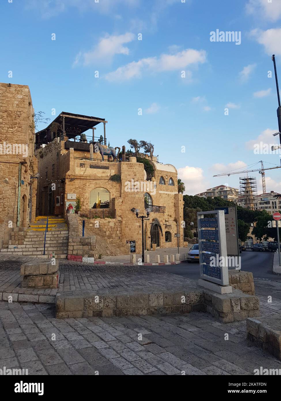 A rooftop bar in an ancient building in Old Jaffa Stock Photo - Alamy