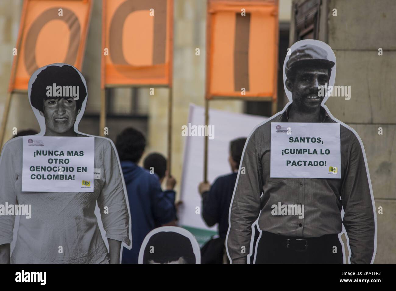 Pictures of missing people and victims of the armed conflict are ...