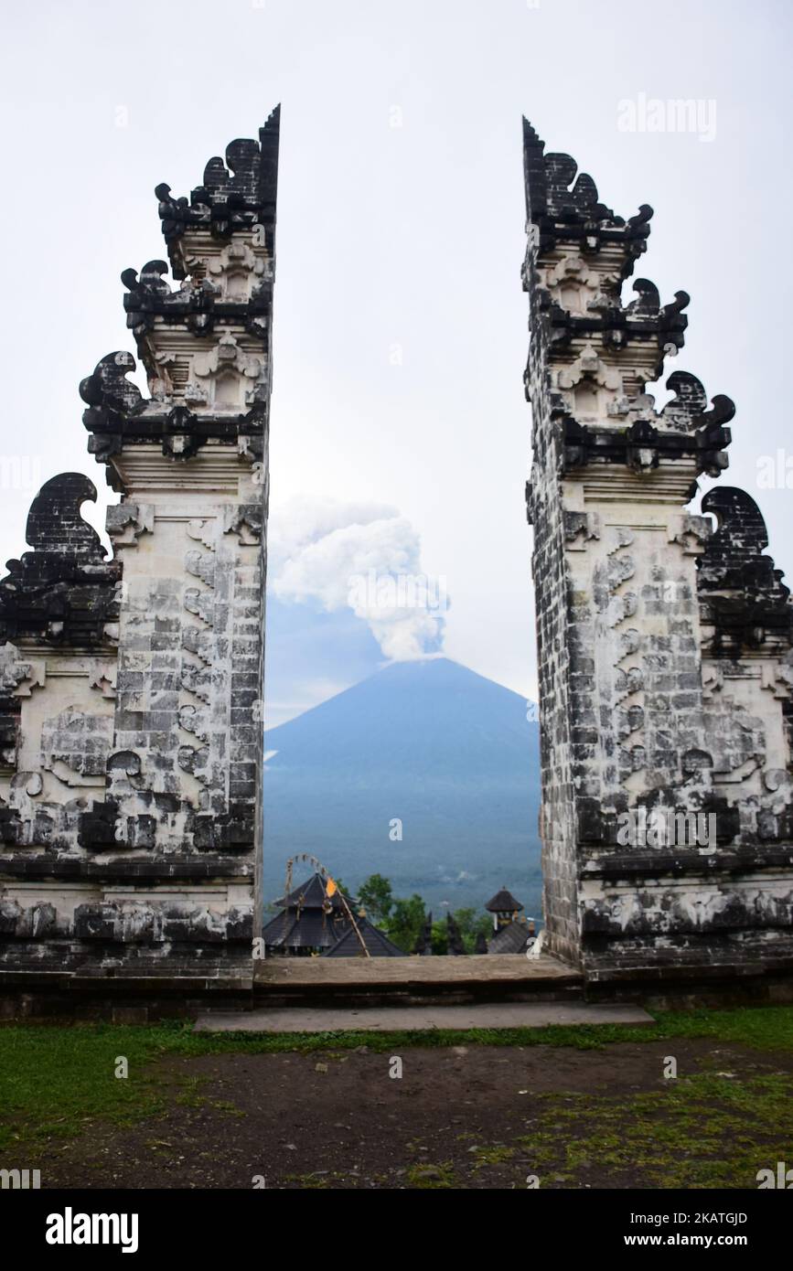 Mount Agung view from Lempuyang Temple, Karangasem, Bali, Indonesia, on ...