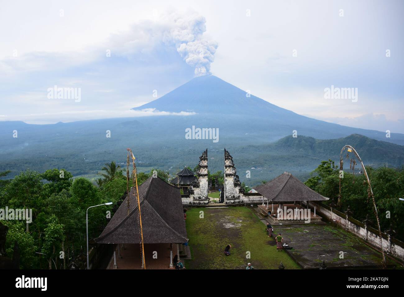 Mount Agung view from Lempuyang Temple, Karangasem, Bali, Indonesia, on ...