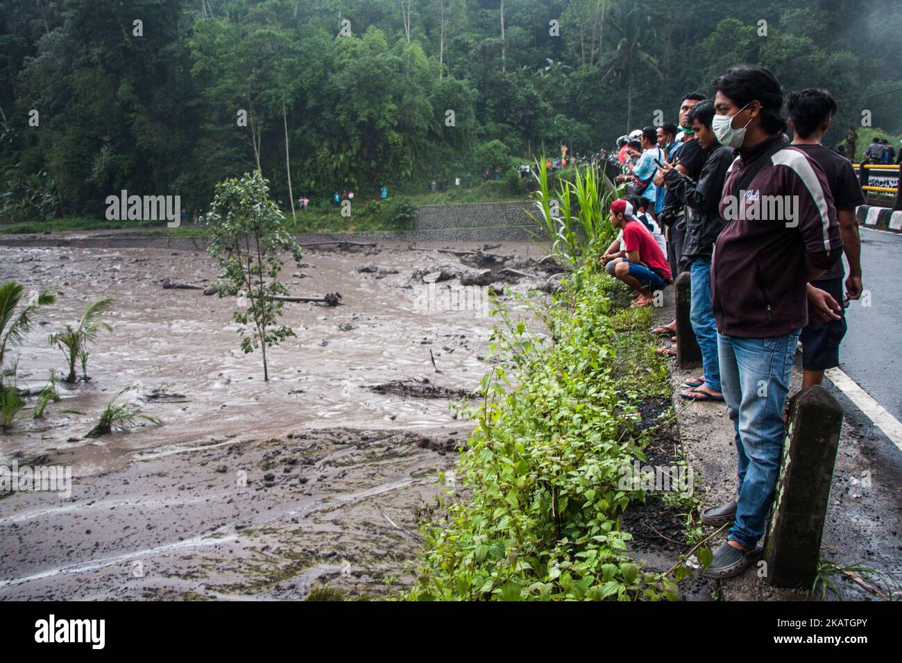 Cold lava flows are heavily impacted by rainfall on 28 November 2017 in ...