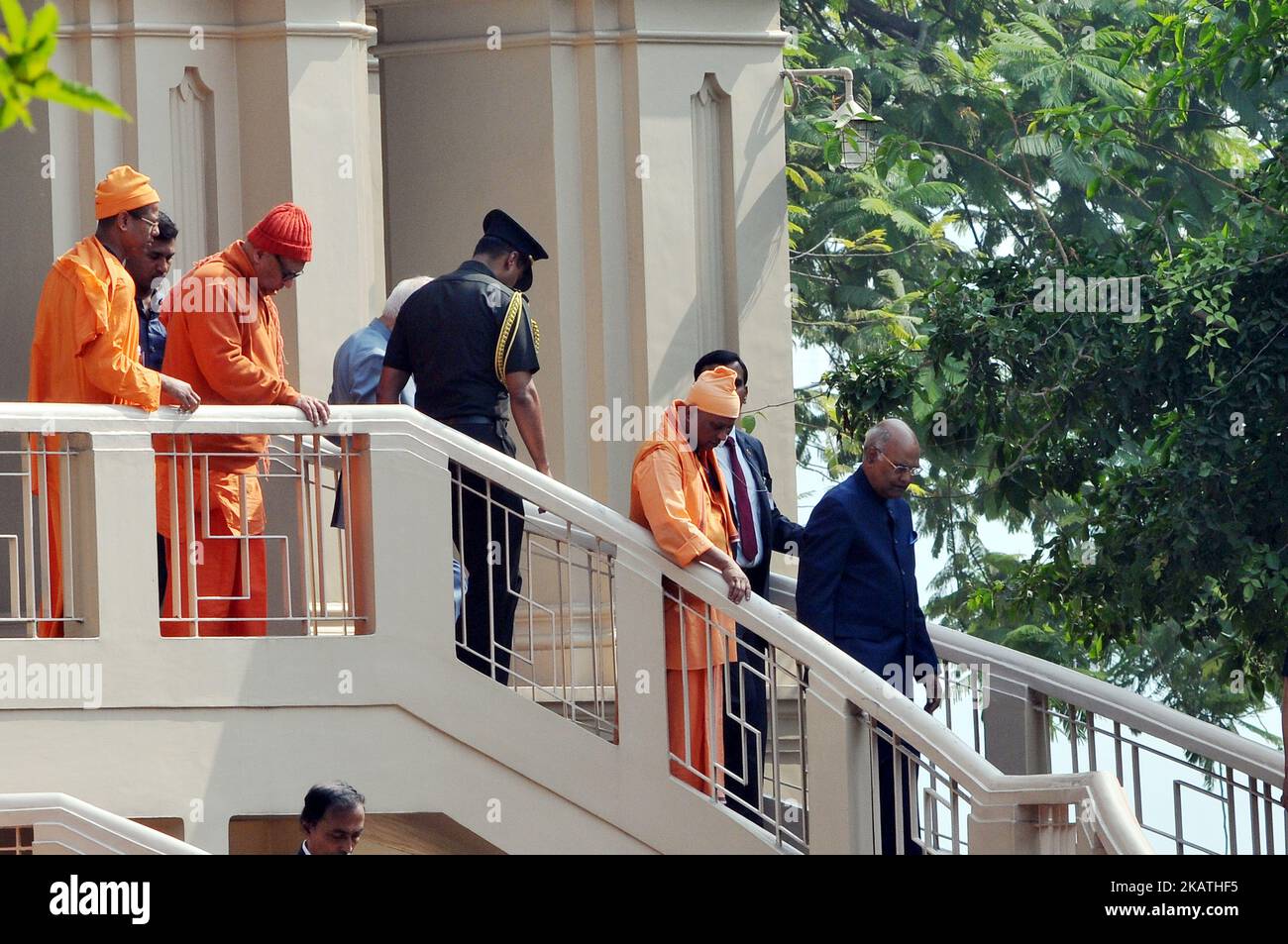 President of India Ram Nath Kovindhri along Keshari Nath Tripathi ...