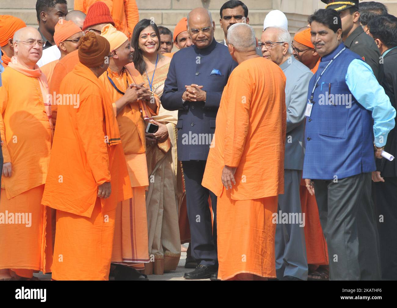 President of India Ram Nath Kovindhri along Baisali Dalmiya MLA of ...