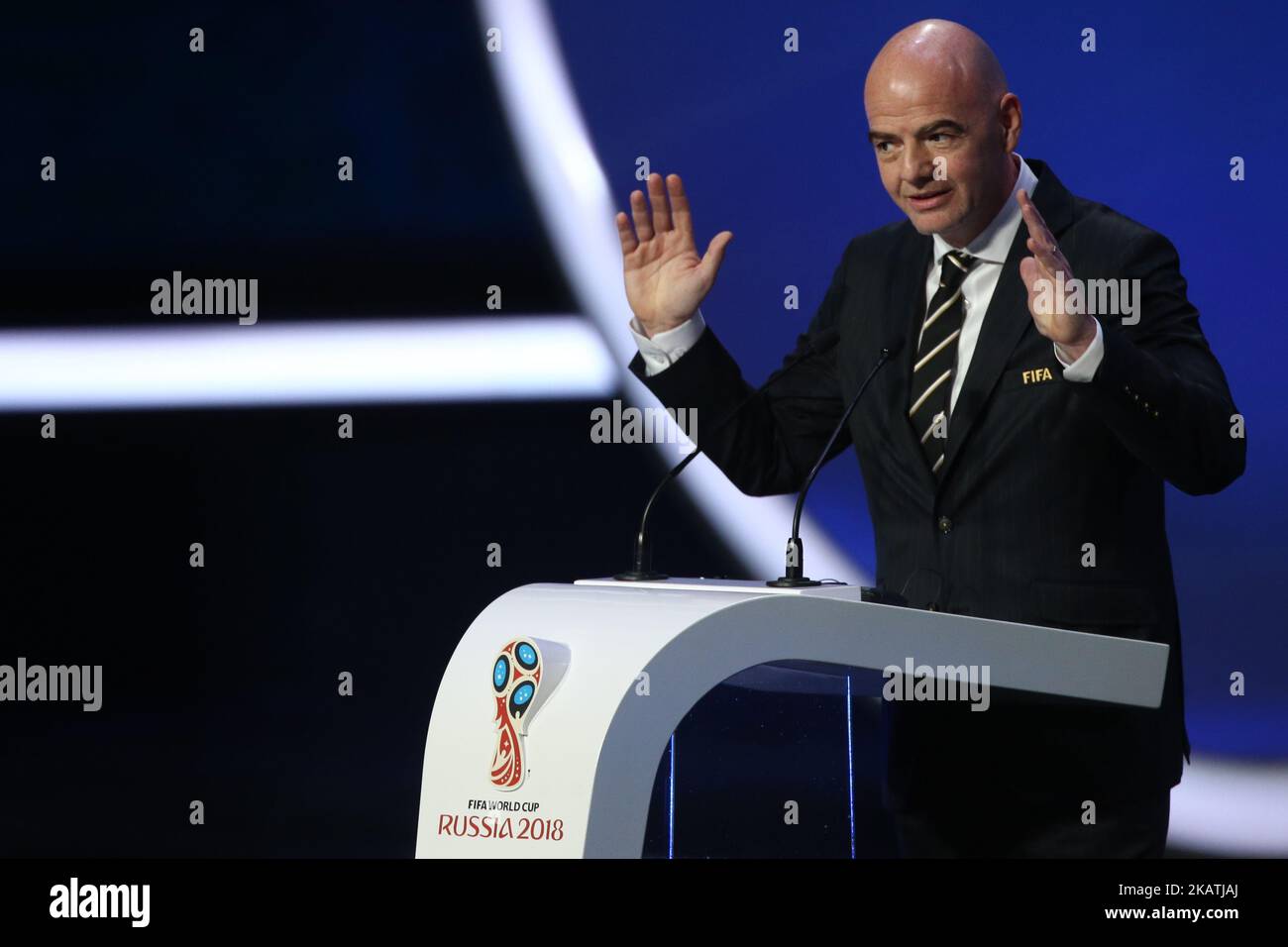 Fifa world cup draw infantino hi-res stock photography and images - Alamy