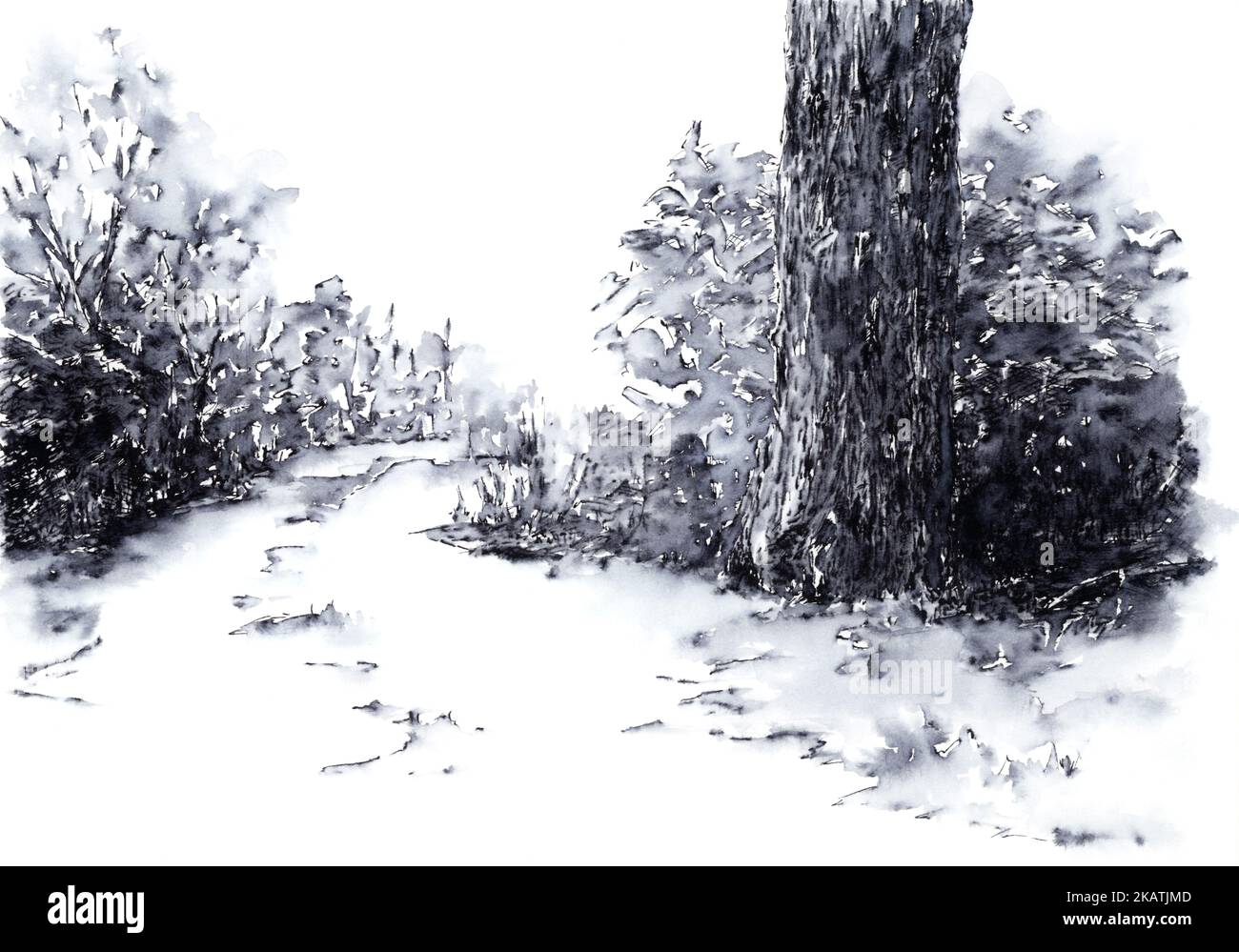 Rural path painting hi-res stock photography and images - Alamy