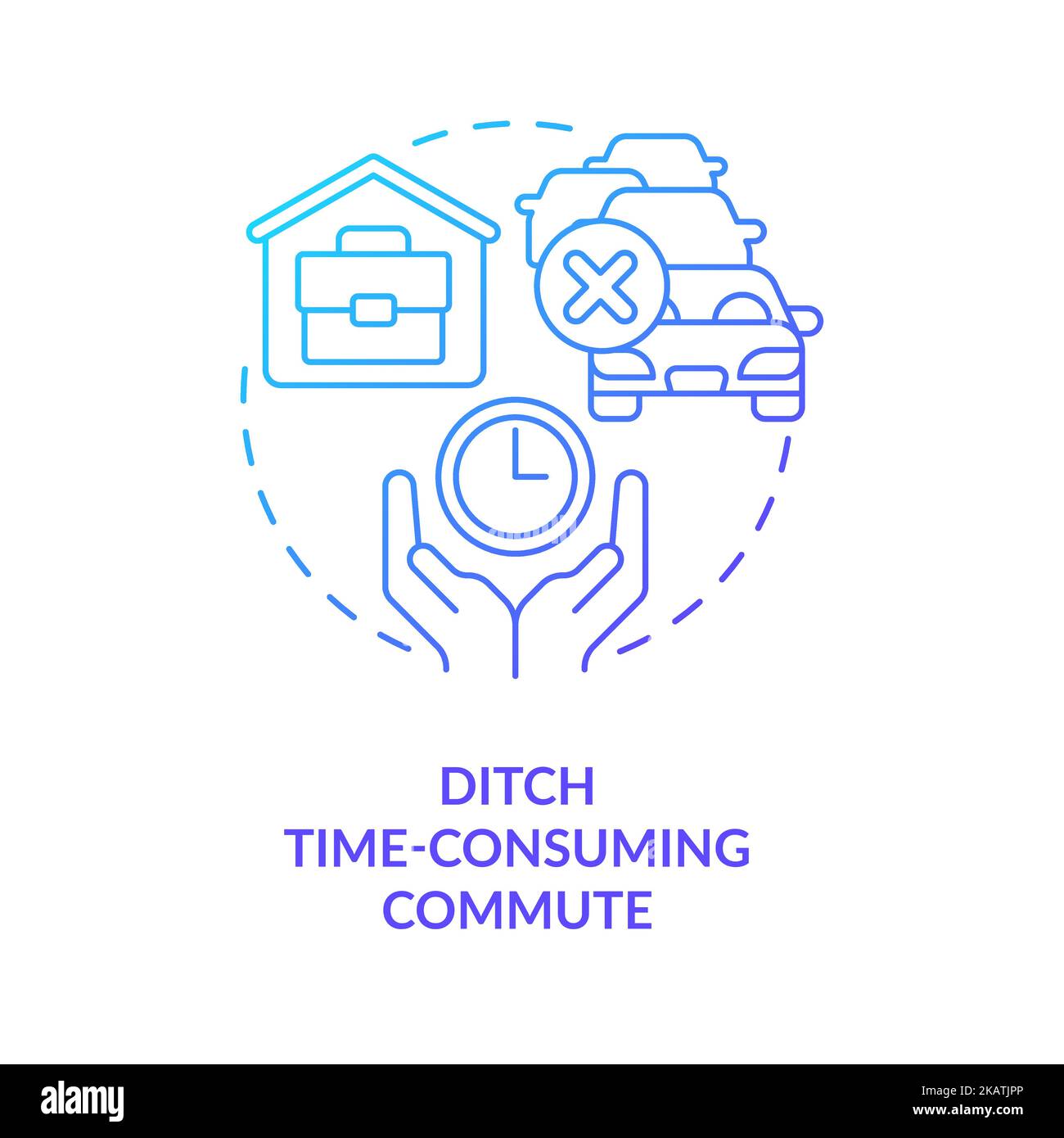 Ditch time-consuming commute blue gradient concept icon Stock Vector ... Ditch time-consuming commute blue gradient concept icon Stock Vector ...