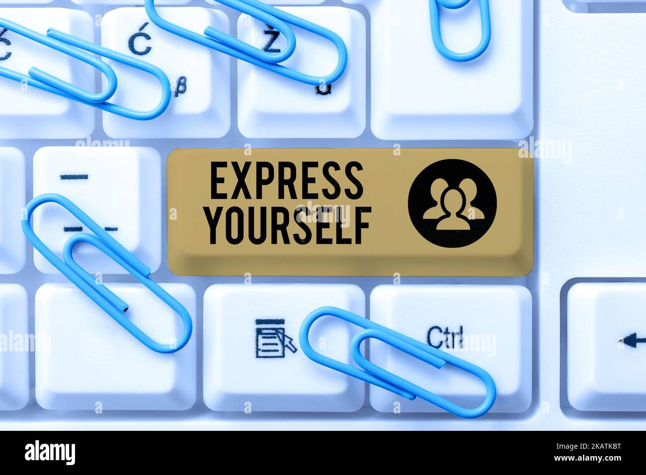 Conceptual display Express Yourself. Conceptual photo ability of a ...