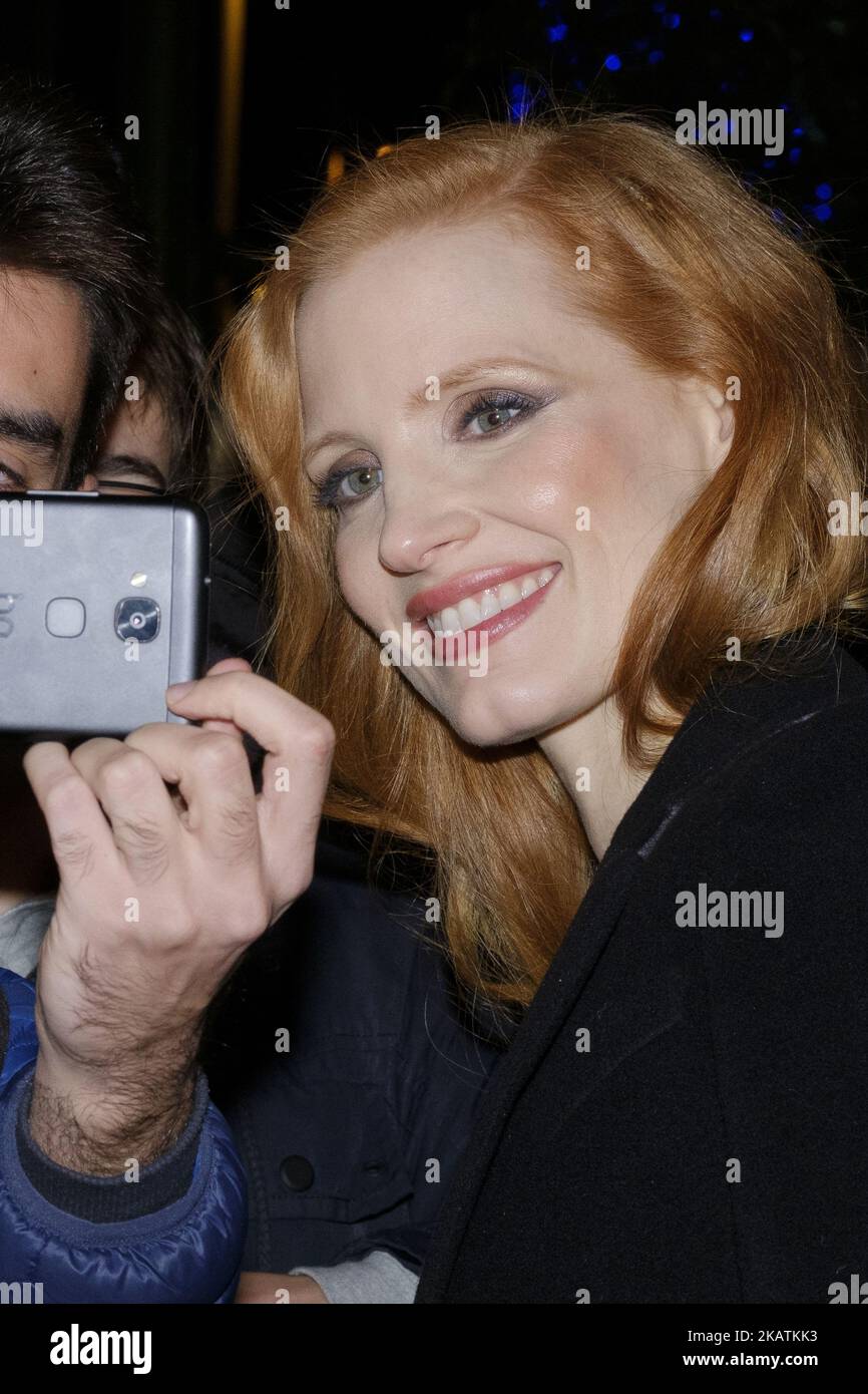 US actress Jessica Chastain poses during a photocall premier of film ...