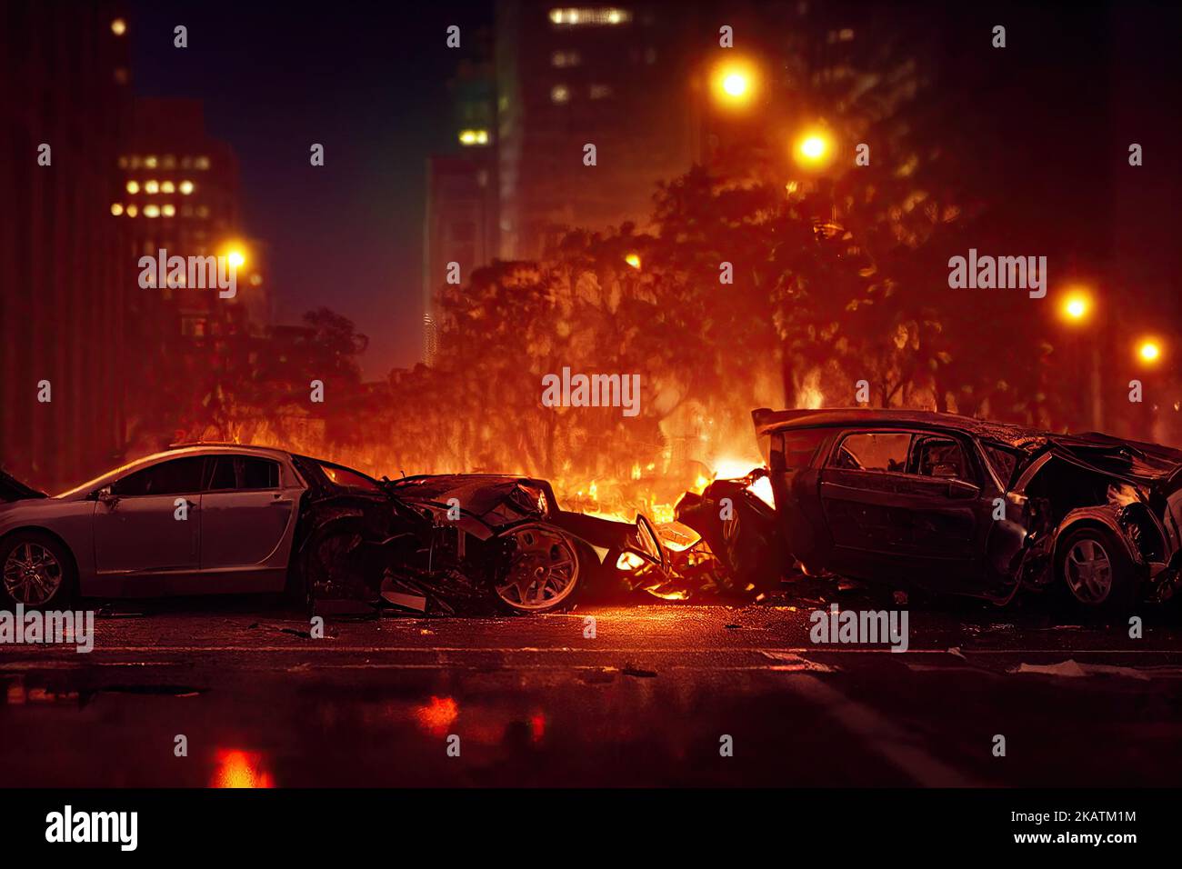 Crash damaged cars hi-res stock photography and images - Alamy