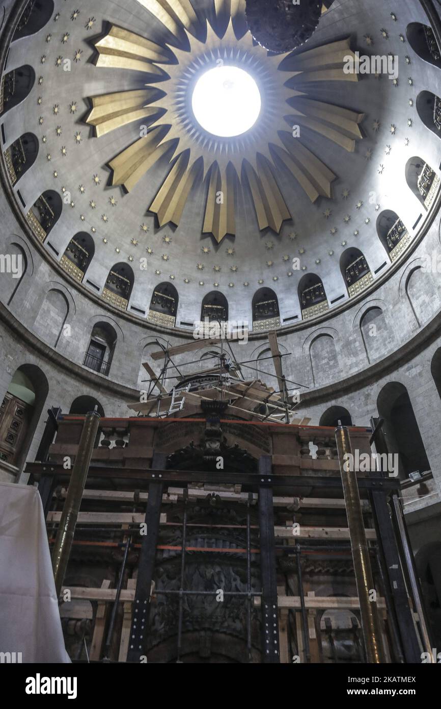 The Holy Tomb of Jesus inside the Church of the Holy Sepulchre, in ...