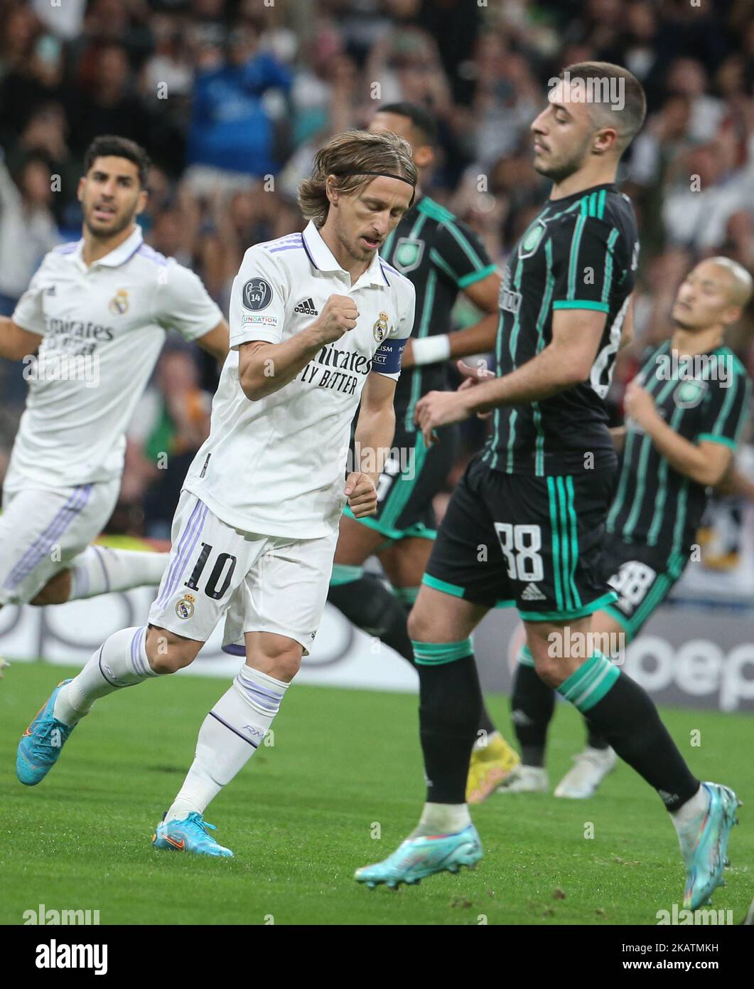 Madrid, Spain. November 2, 2022, Celebration Goal Luka modric of Real ...