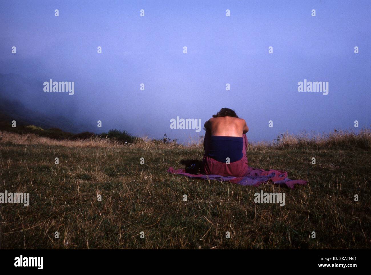 Single lady thoughtful lonely Stock Photo - Alamy