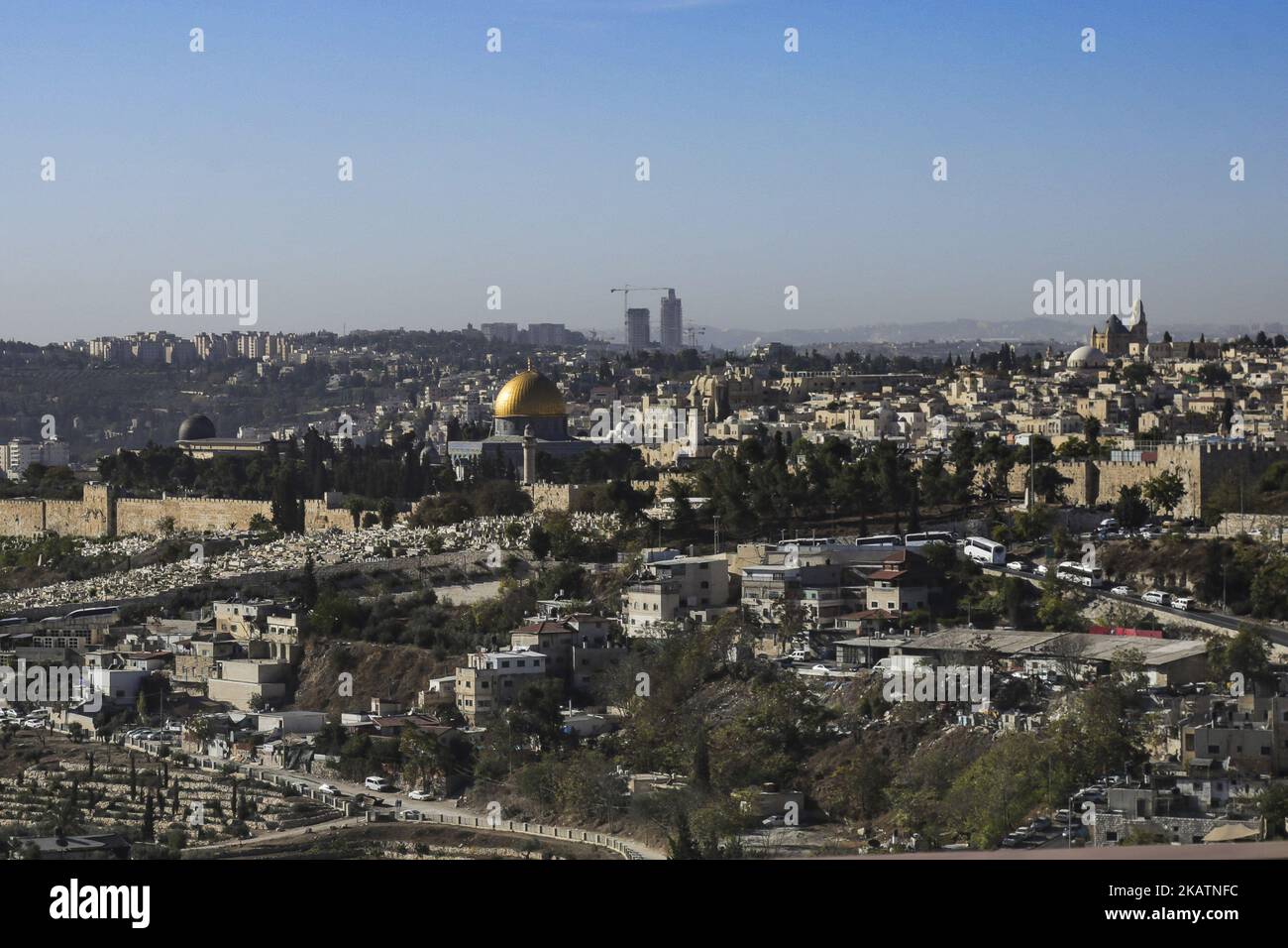 Various daily life and landscape images of the old city of Jerusalem ...