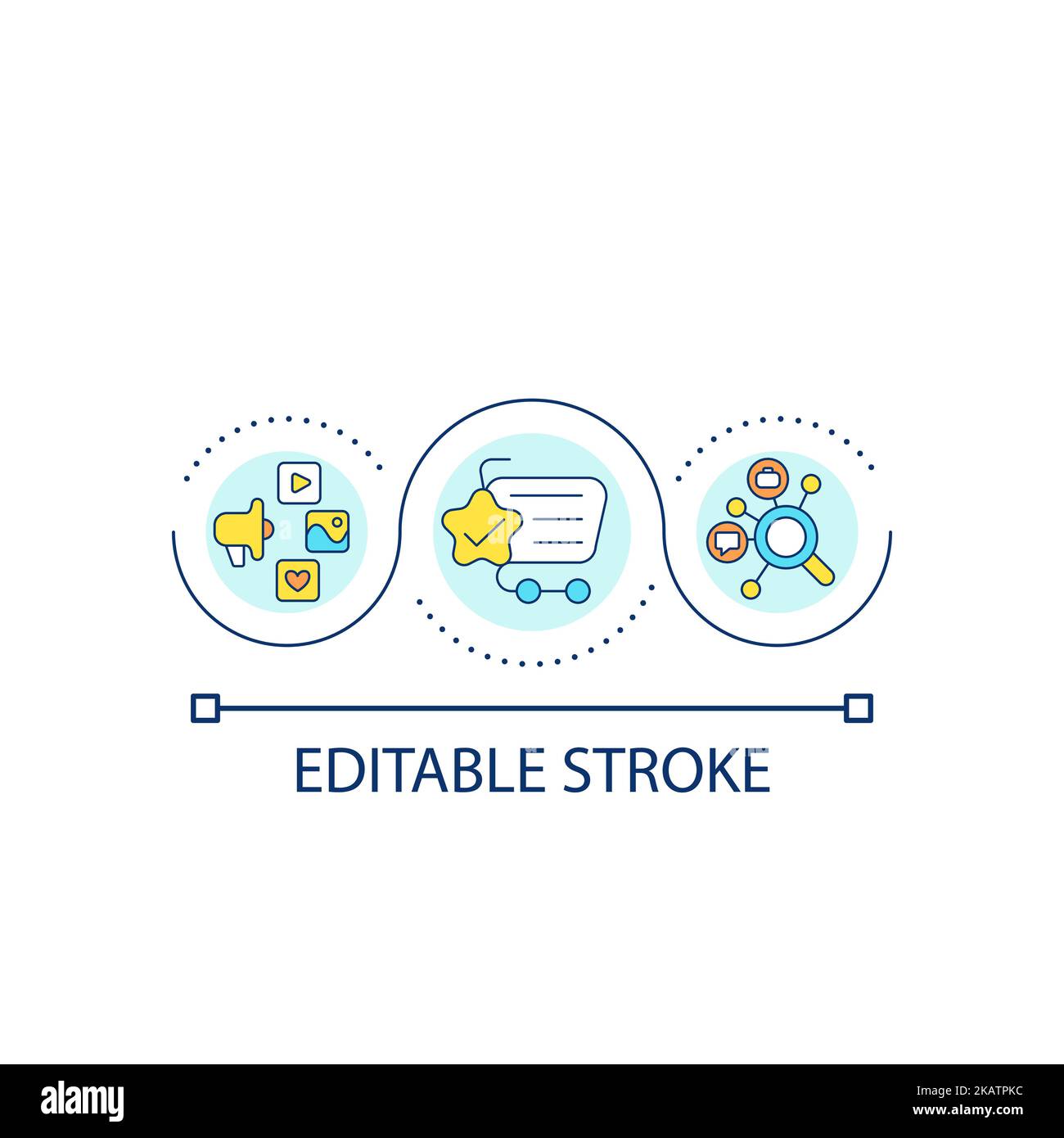 Marketing preferences loop concept icon Stock Vector Image & Art - Alamy