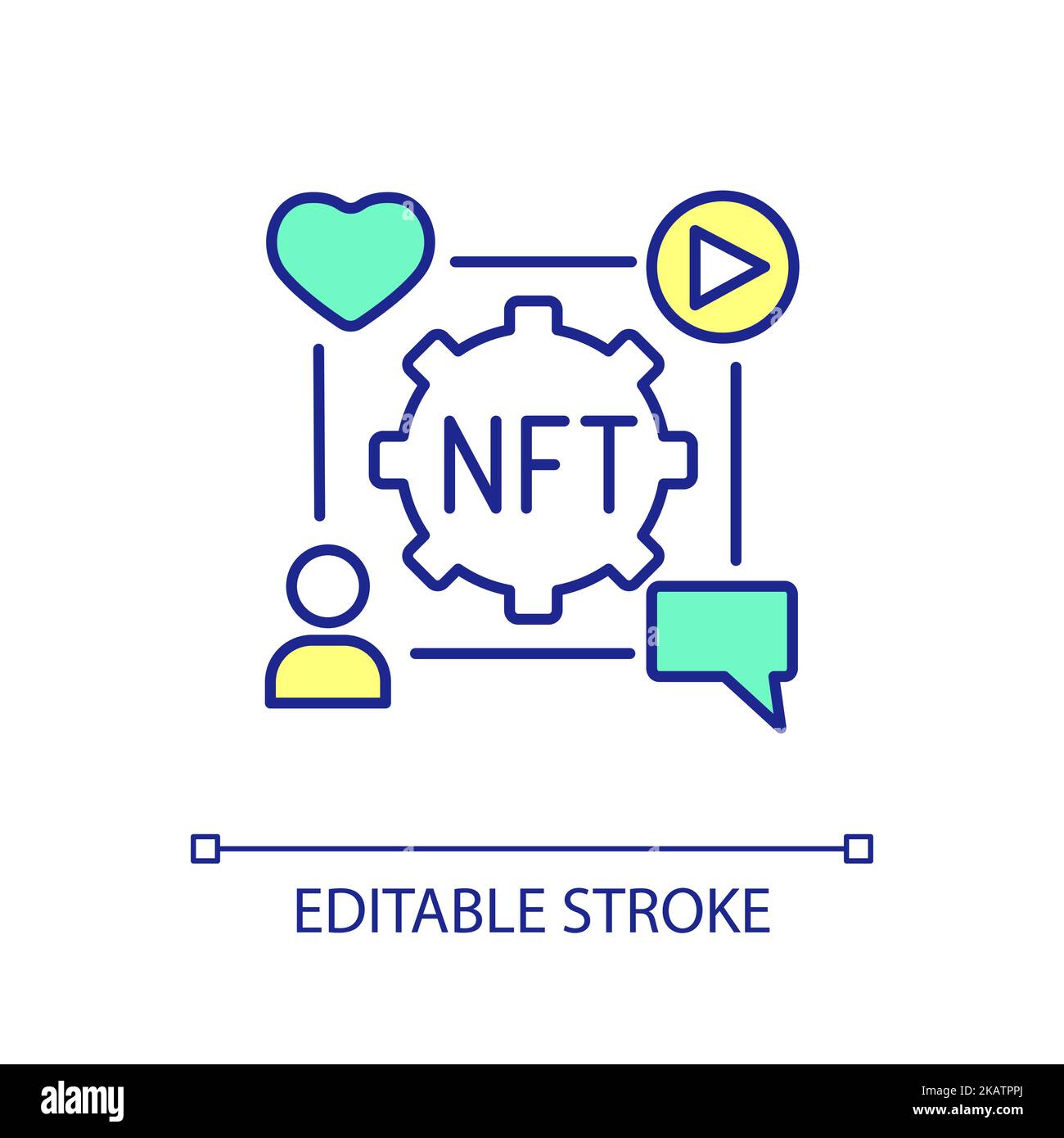 NFT integration in social media RGB color icon Stock Vector Image & Art ... NFT integration in social media RGB color icon Stock Vector Image & Art ...