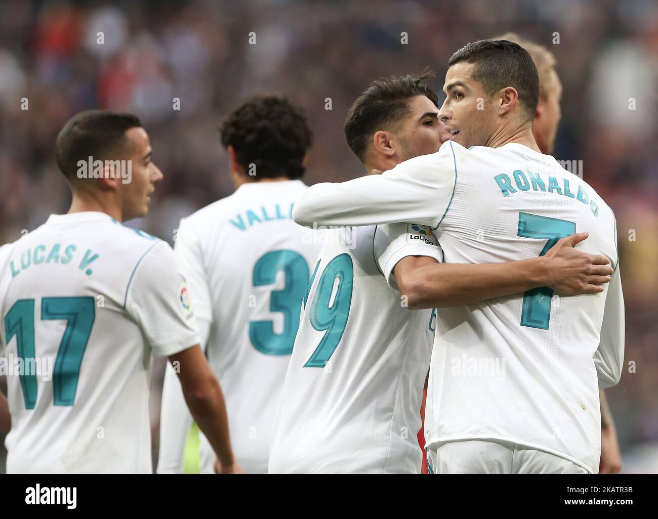Real madrid player cristiano ronaldo celebrates the goal in the hi-res ...