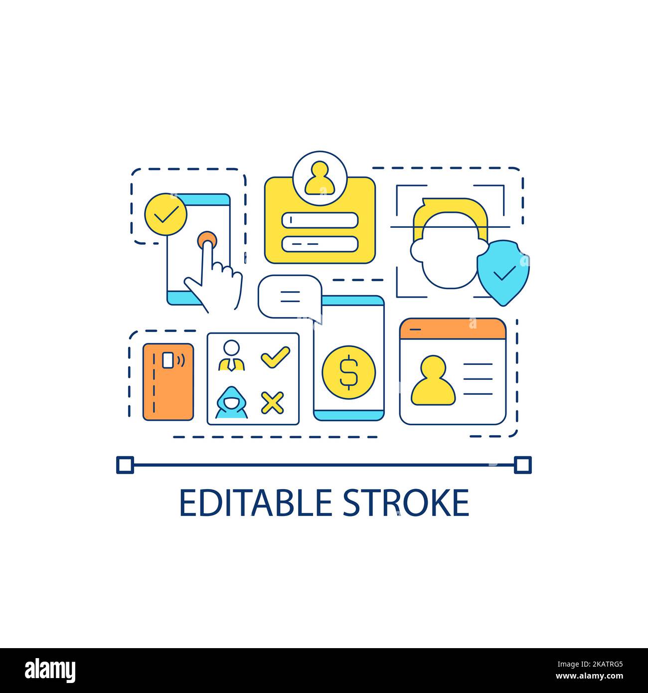 Online banking application onboarding Stock Vector Images - Alamy