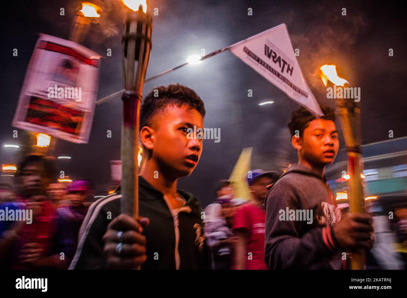 Youth groups join thousands of human rights activists in a protest held ...