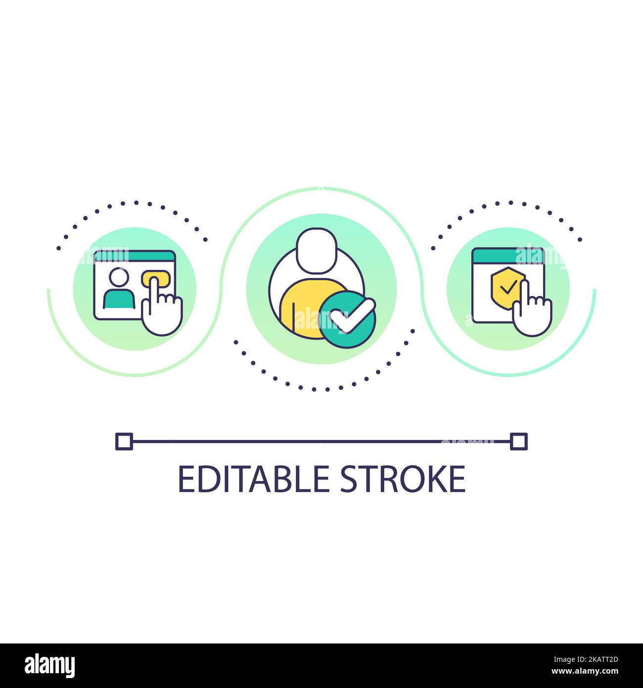 Person identification loop concept icon Stock Vector Image & Art - Alamy Person identification loop concept icon Stock Vector Image & Art - Alamy