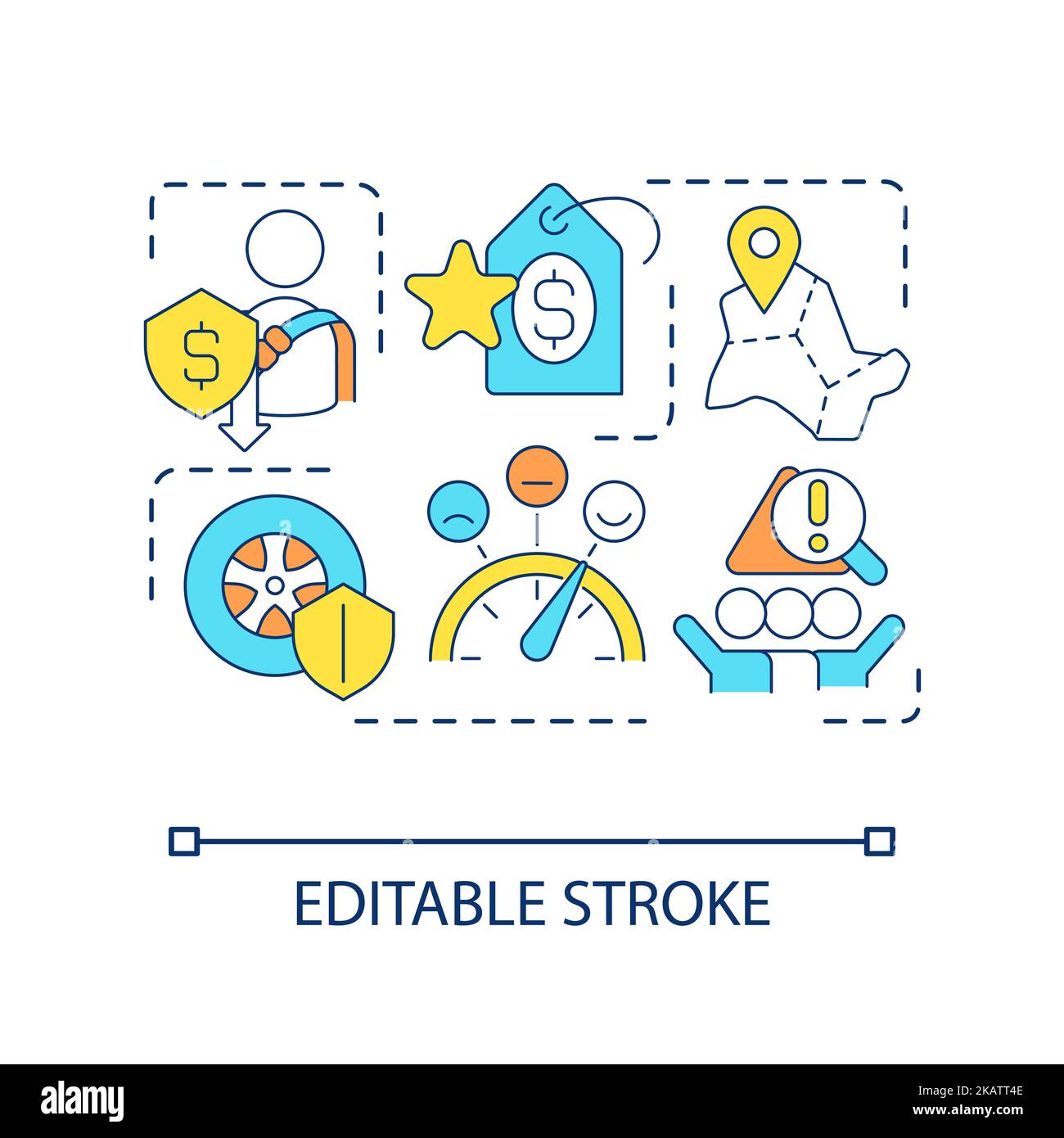 Assess insurance company reputation concept icon Stock Vector Image & Art - Alamy