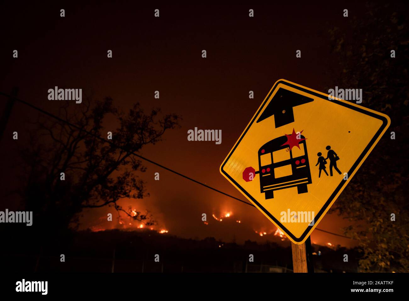 The Thomas wildfire burns in Carpinteria, California on December 11 ...