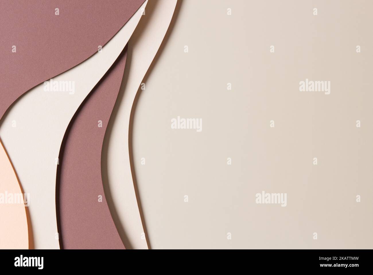 Abstract beige colored paper texture background. Minimal paper cut ...