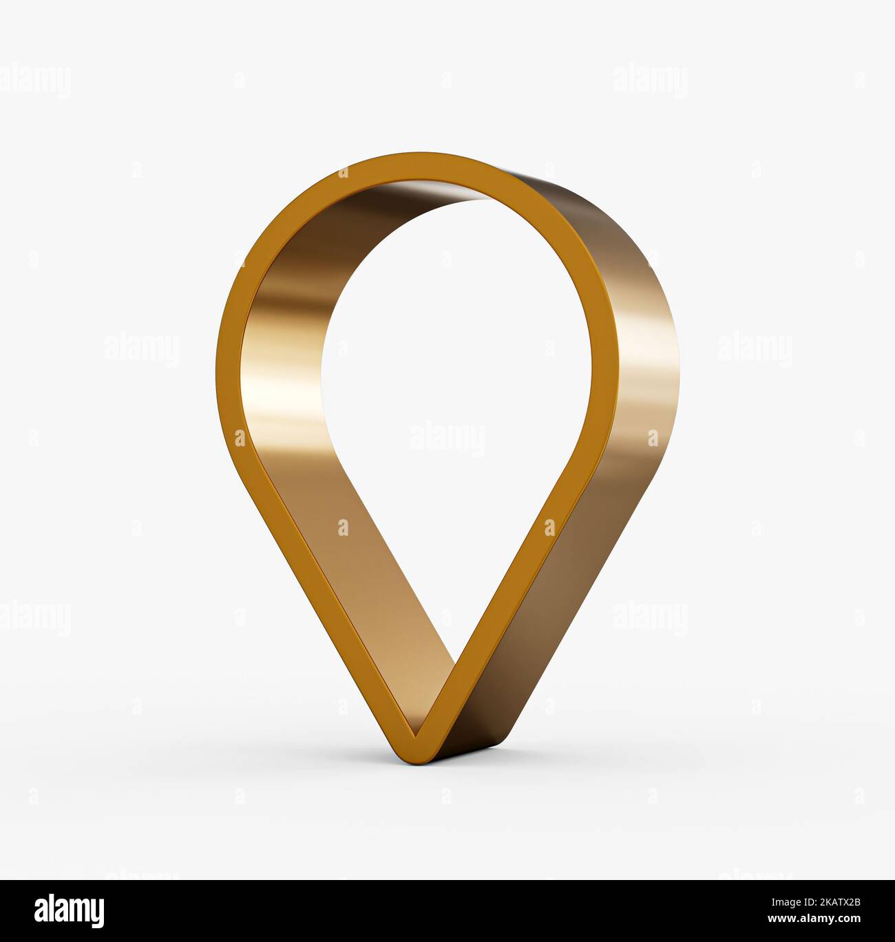Gold Pointer Icon, Location symbol. Gps, travel, navigation, place ...