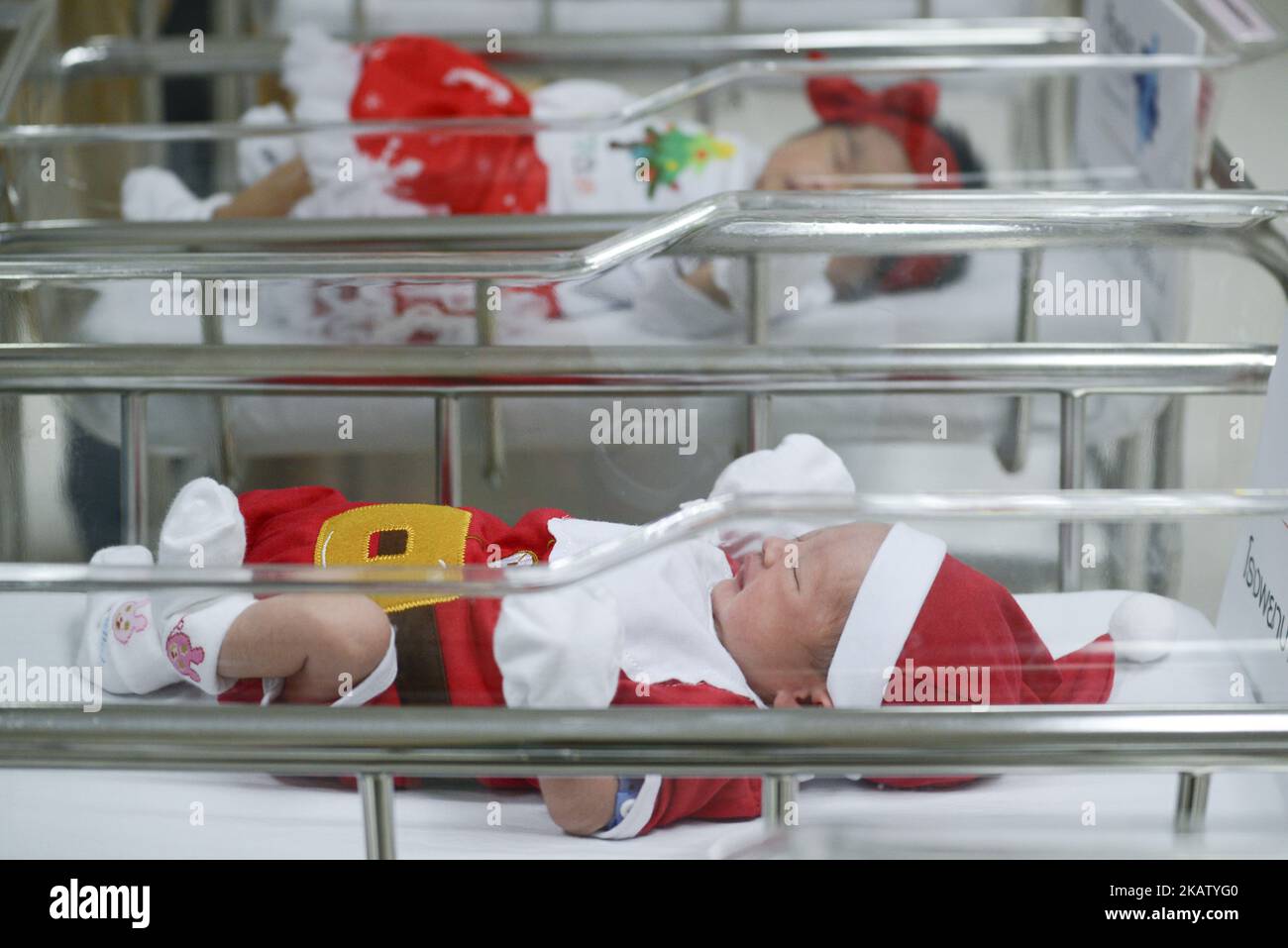 A newborn dressed in Santa to mark Christmas at Paolo memorial hospital ...