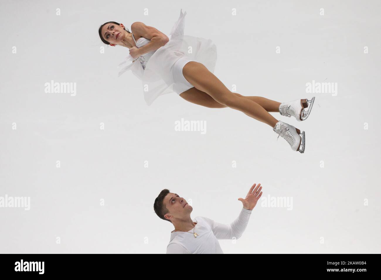 Natalya Zabiyako and Alexander Enbert perform during a pairs free ...