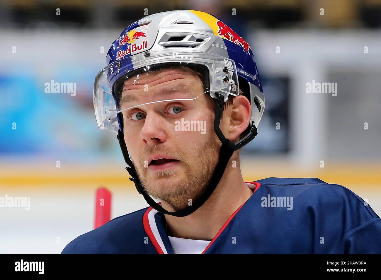 Mads Christensen of Red Bull Munich during the Training Session of EHC ...