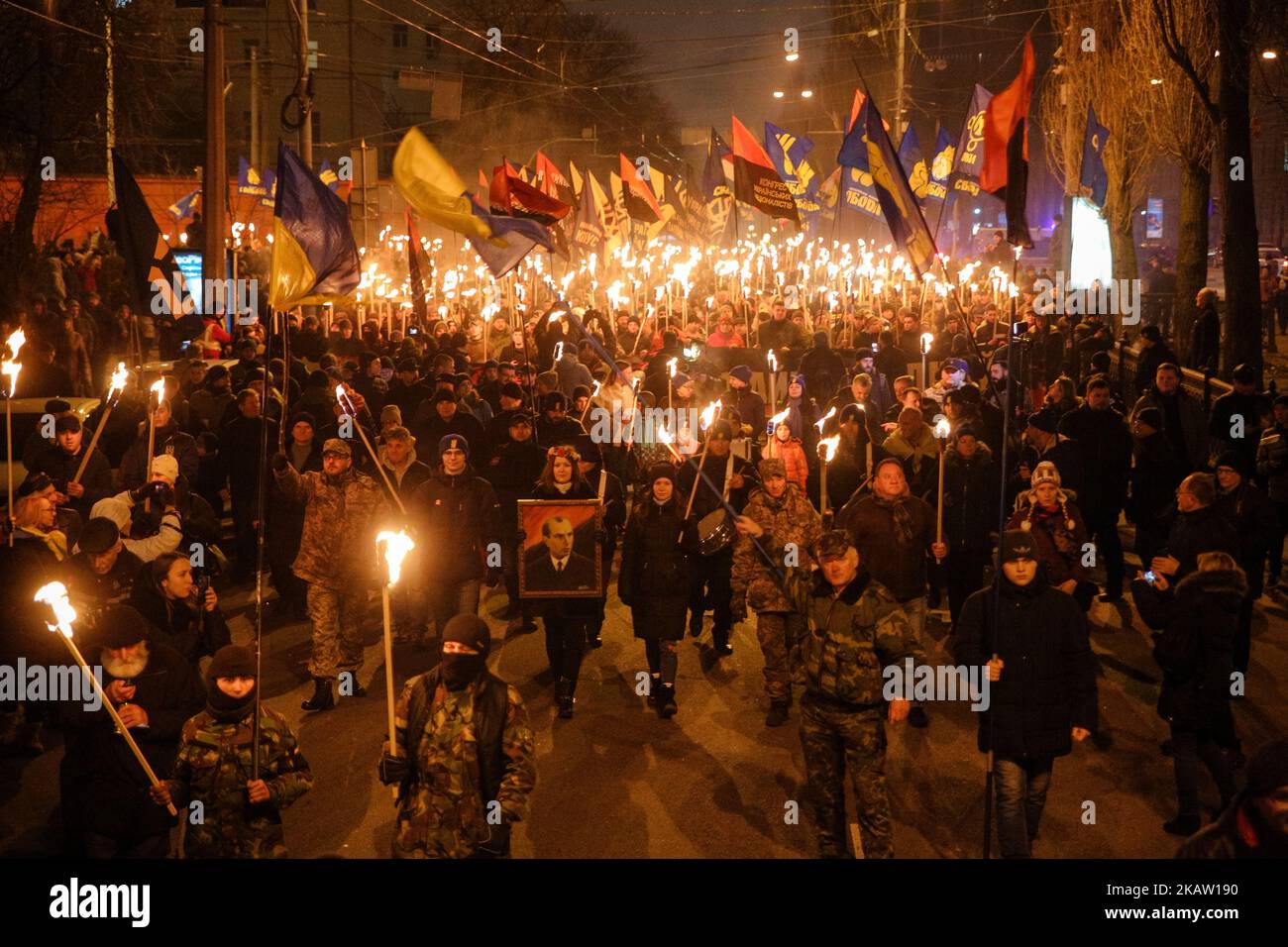 Supporters and members of different far right nationalistic movements ...