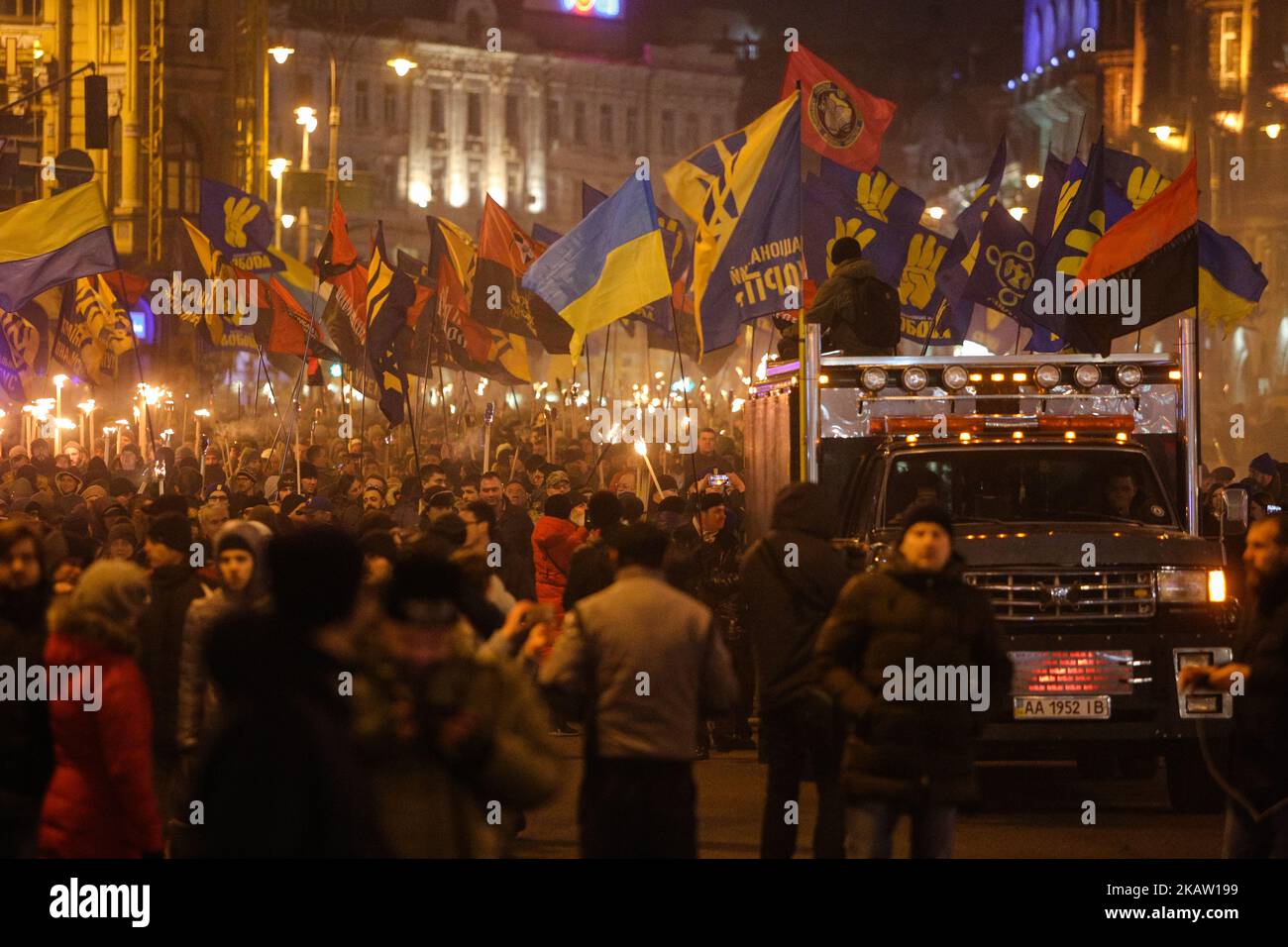 Supporters and members of different far right nationalistic movements ...