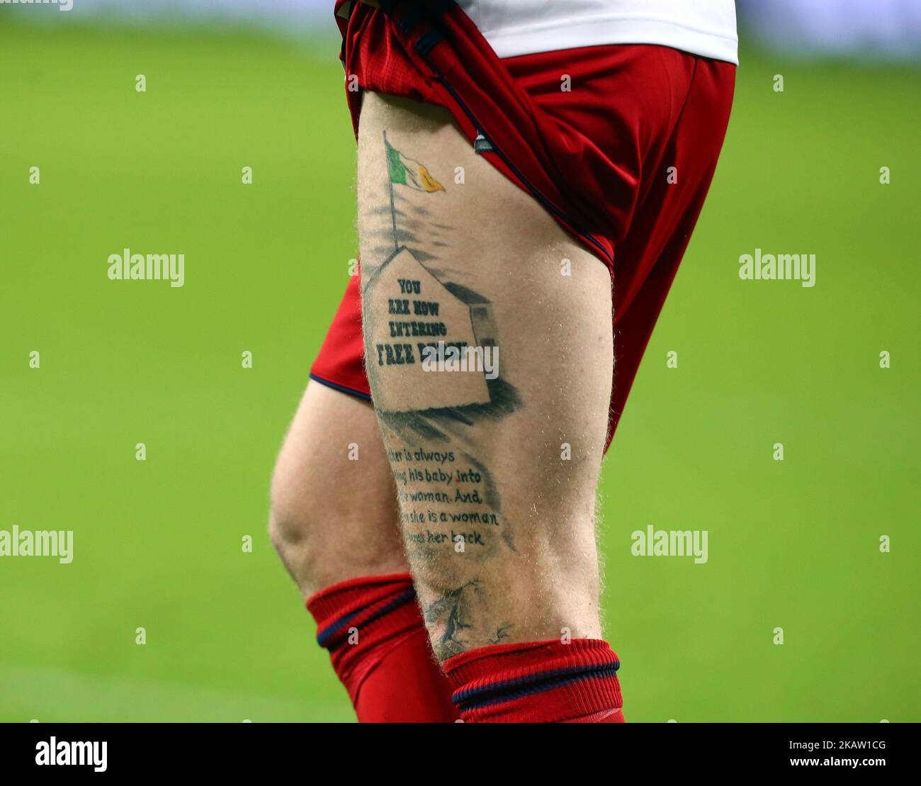 West Bromwich Albion's James McClean shows of his Tattoo during Premier ...