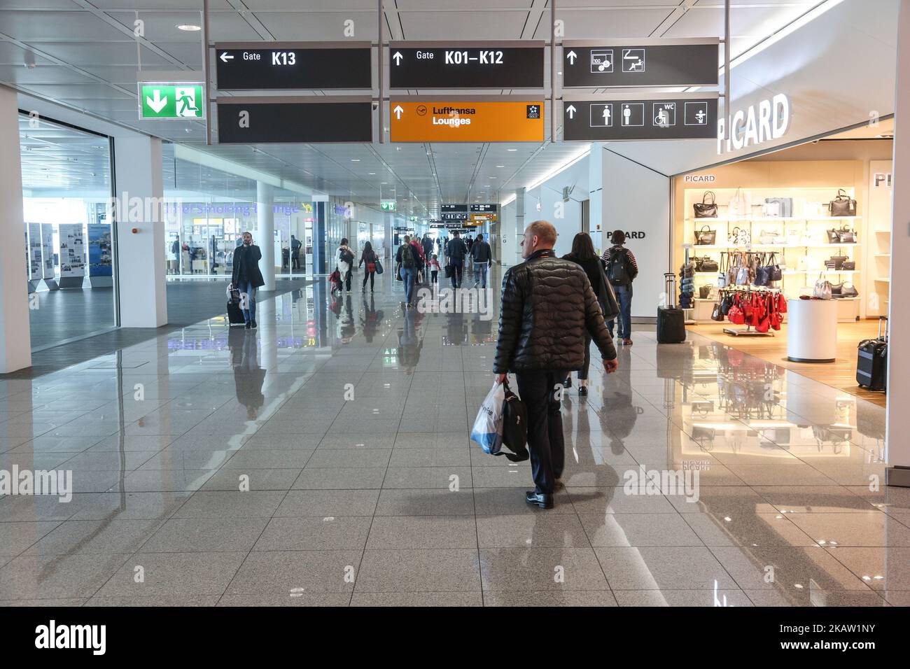 Images from inside the gates and the terminal of Munich international ...