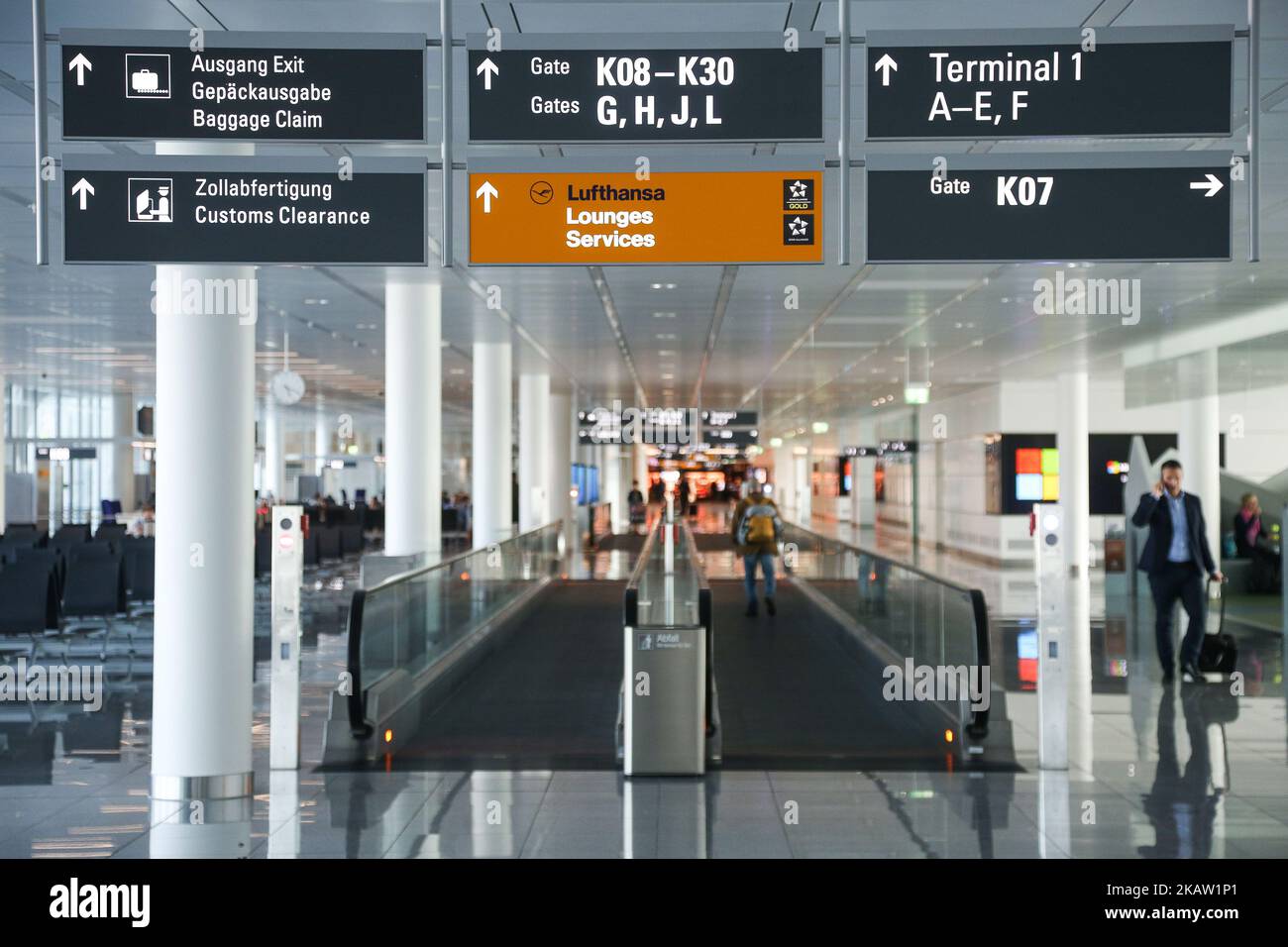 Images from inside the gates and the terminal of Munich international ...
