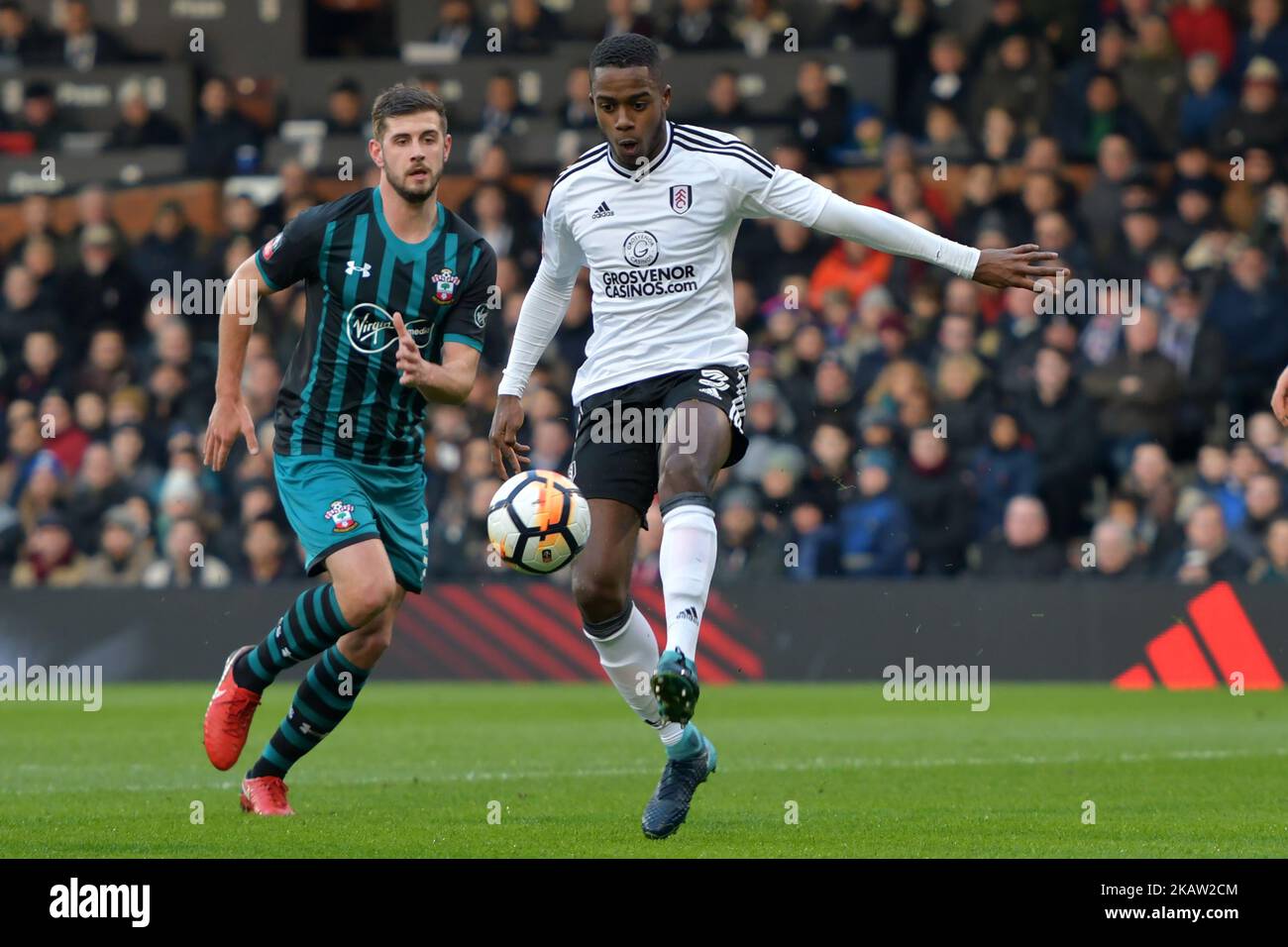 Fulham defender Ryan Sessegnon during FA Cup 3rd Round match between Fulham against Southampton ...