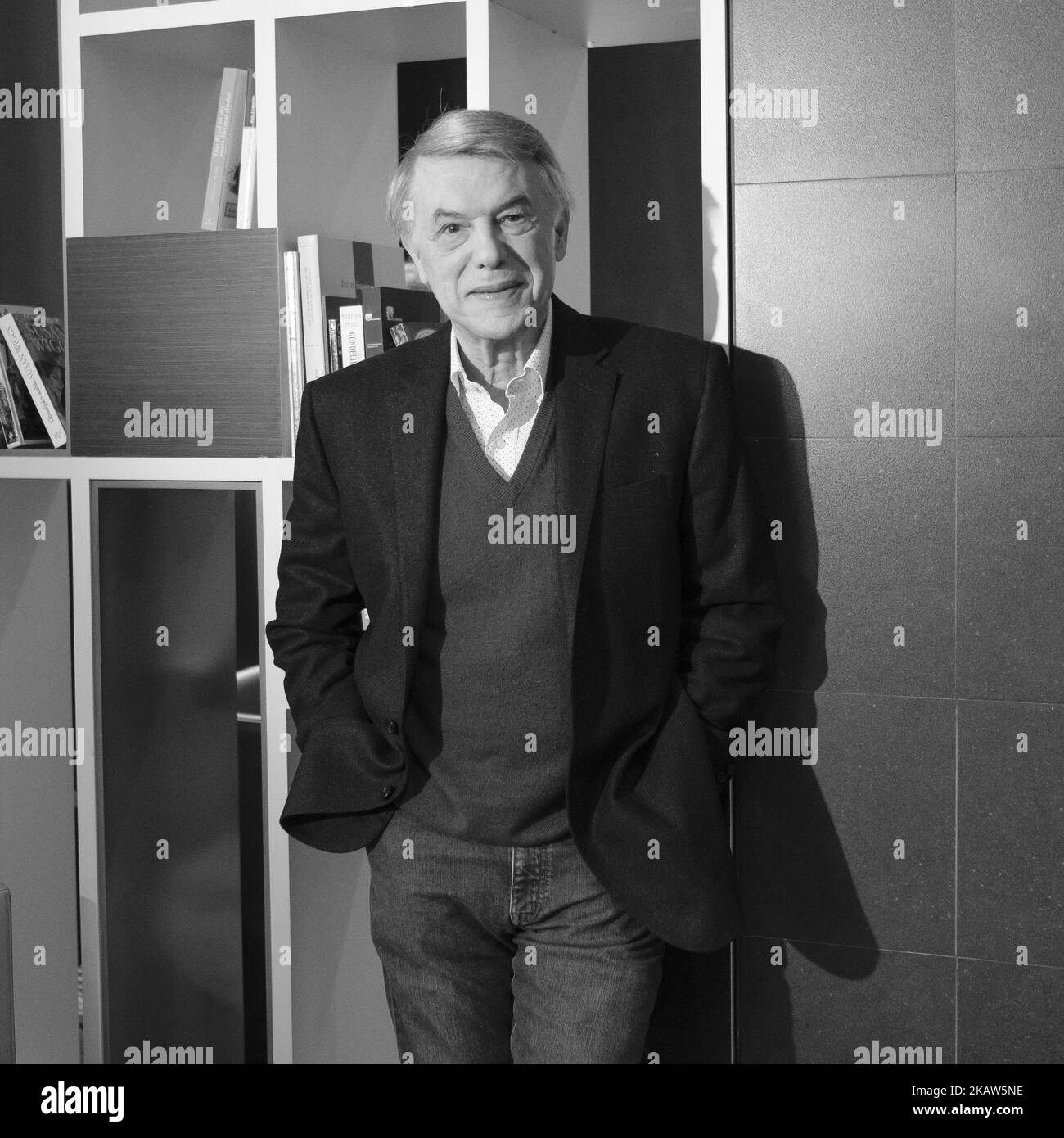 Singer Salvatore Adamo during a posed for graphic media at the Hotel ...