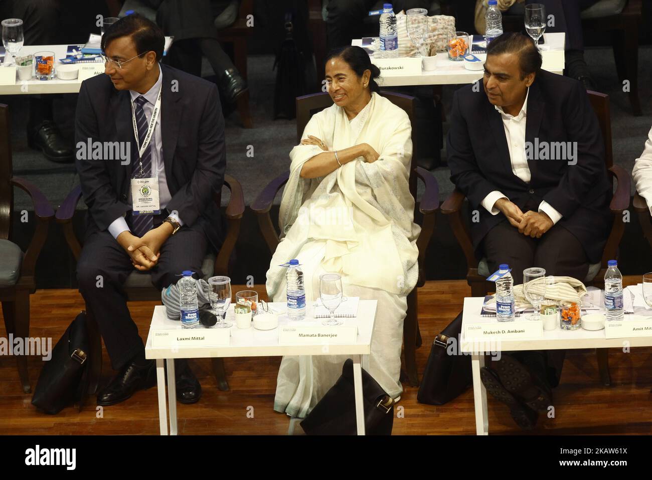 Mamata Banerjee Chief Minister of West Bengal along Mukesh Ambani ...