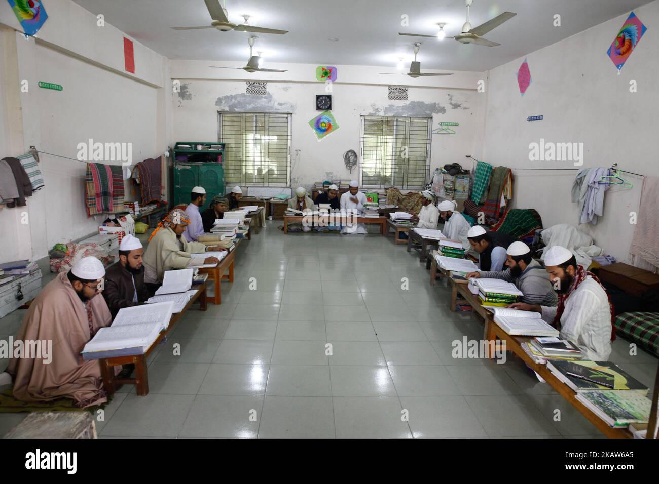 Bangladeshi Madrasa students are studying in a Madrasa at Dhaka in ...