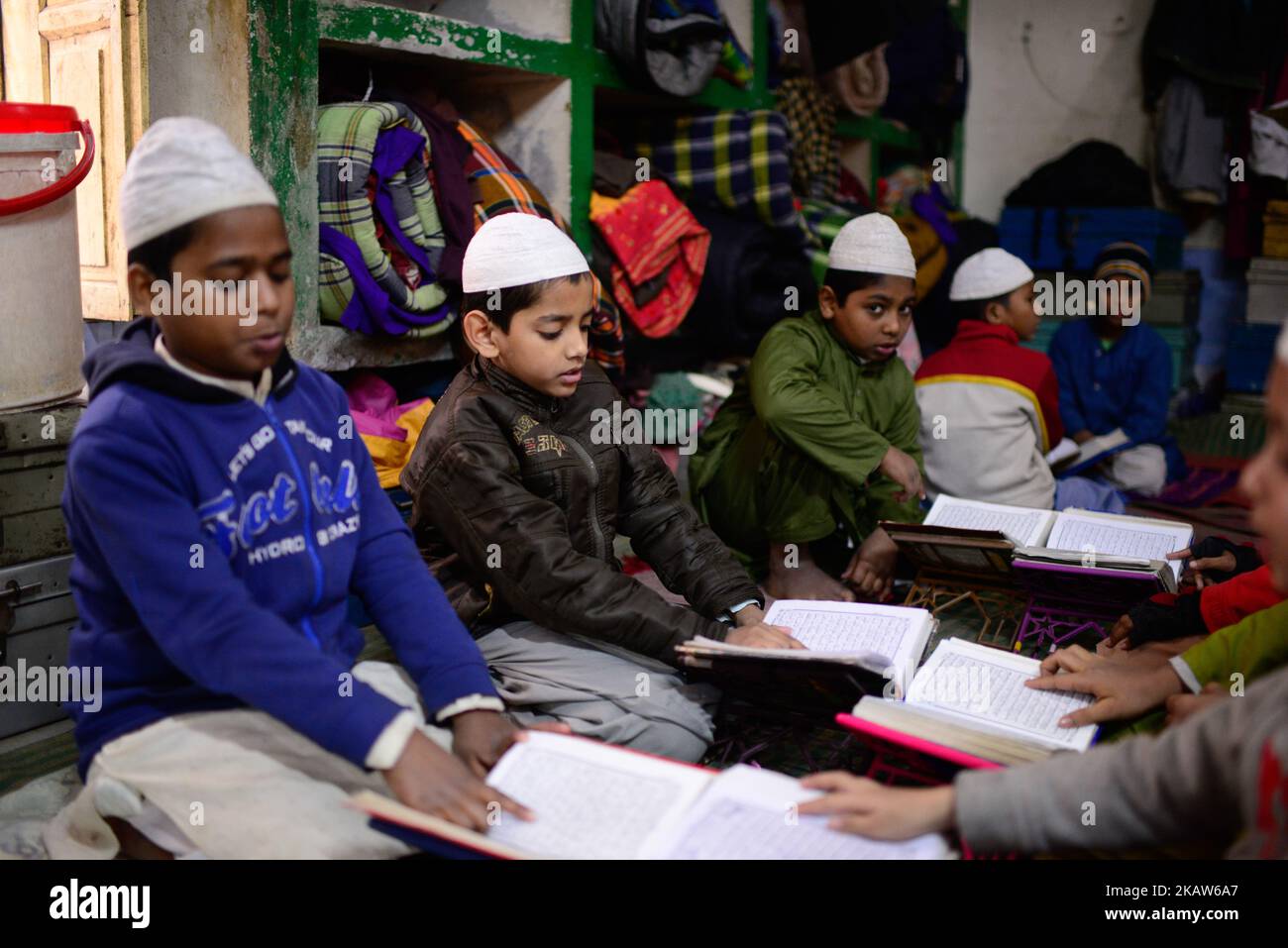 Bangladeshi Madrasa students are studying in a Madrasa at Dhaka in ...