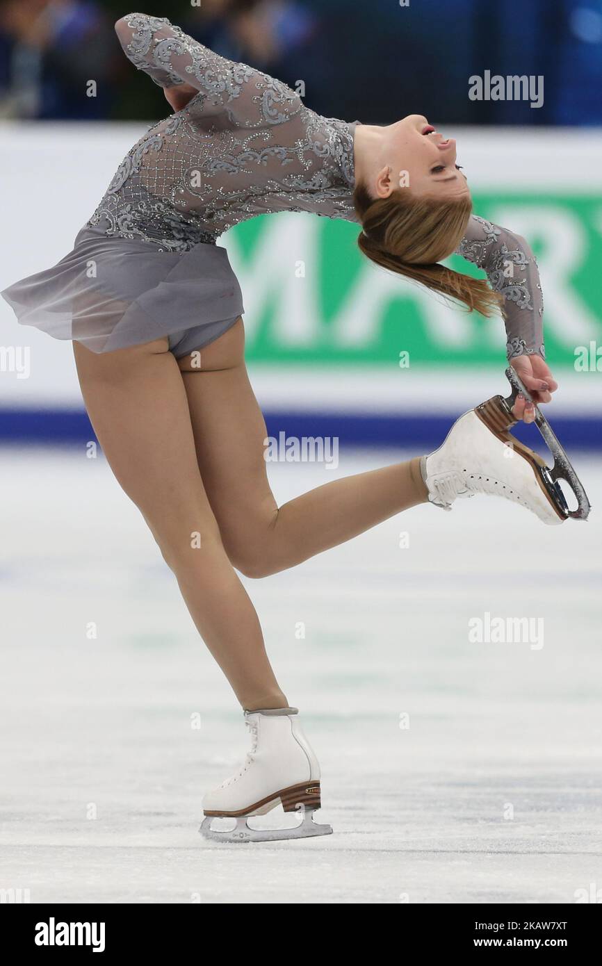 Figure skater Maria Sotskova of Russia performs during the ladies' free ...