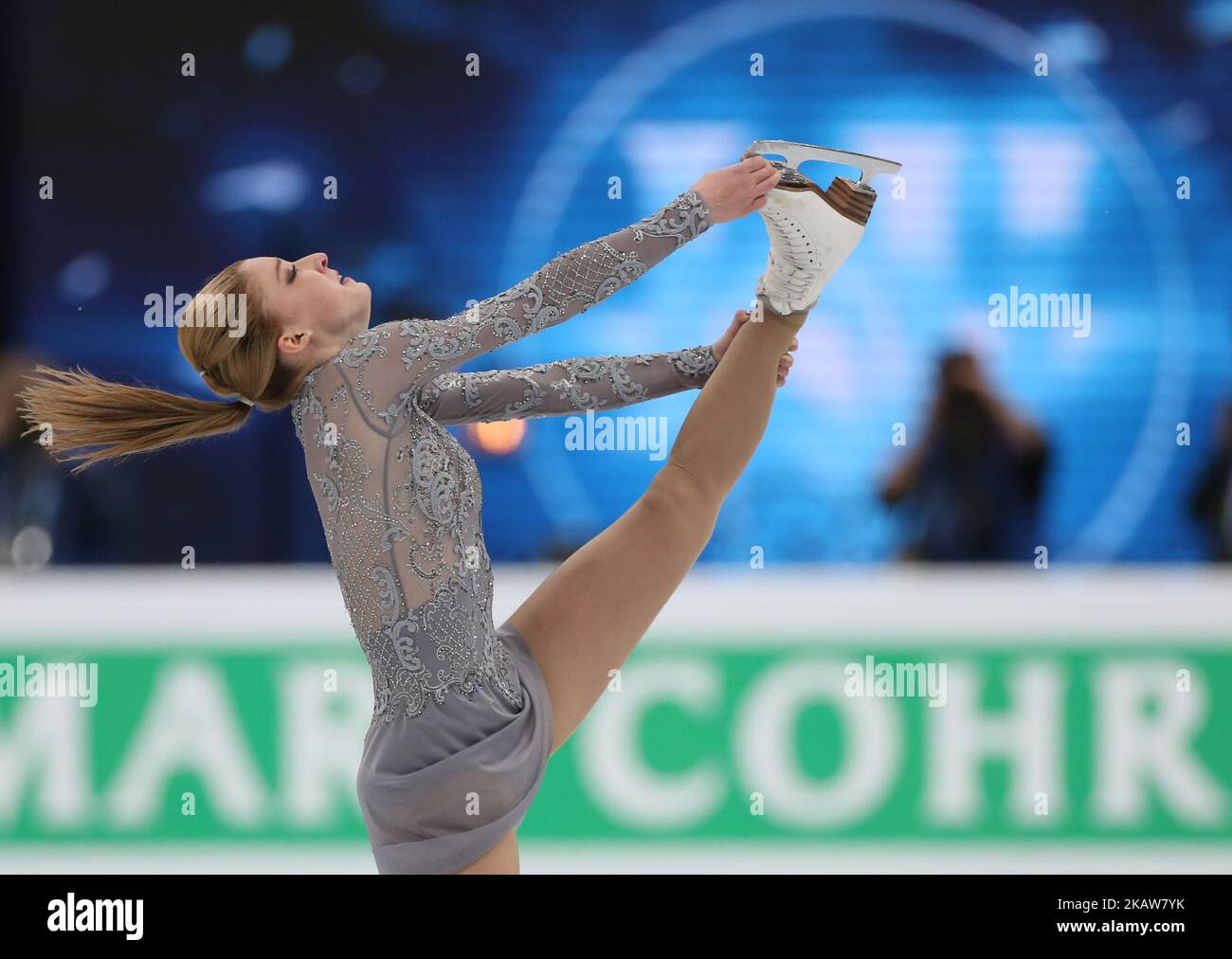 Figure skater Maria Sotskova of Russia performs during the ladies' free ...