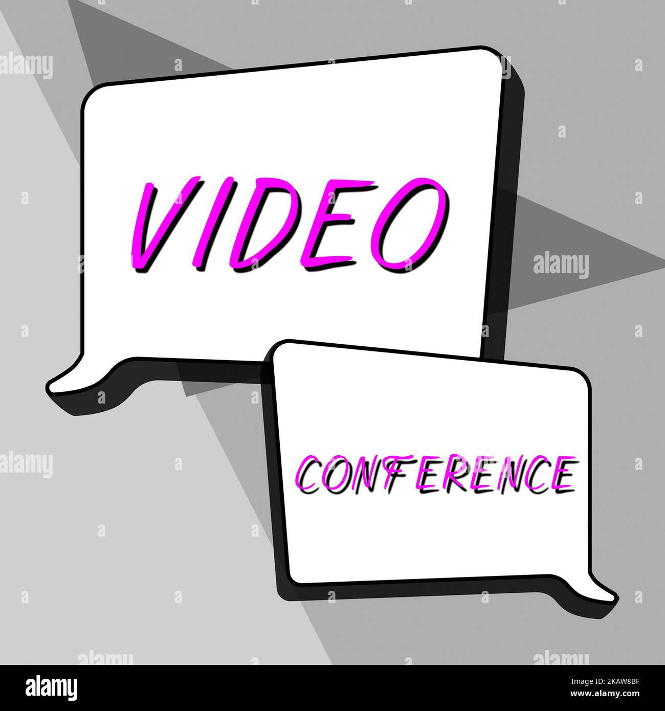 Sign displaying Video Conference. Word for recording and playing back ...
