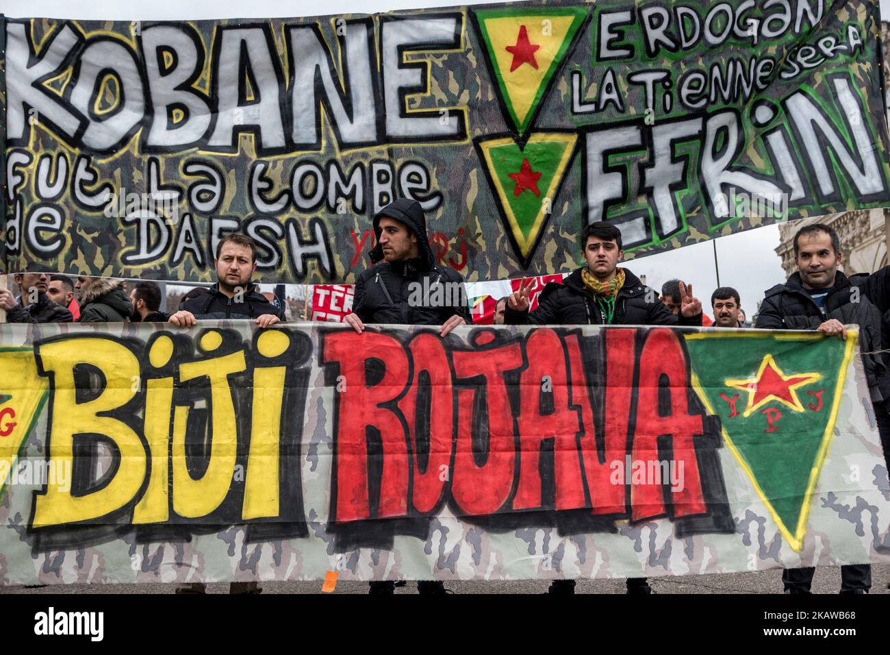 Kurdistan demonstration lyon hi-res stock photography and images - Alamy
