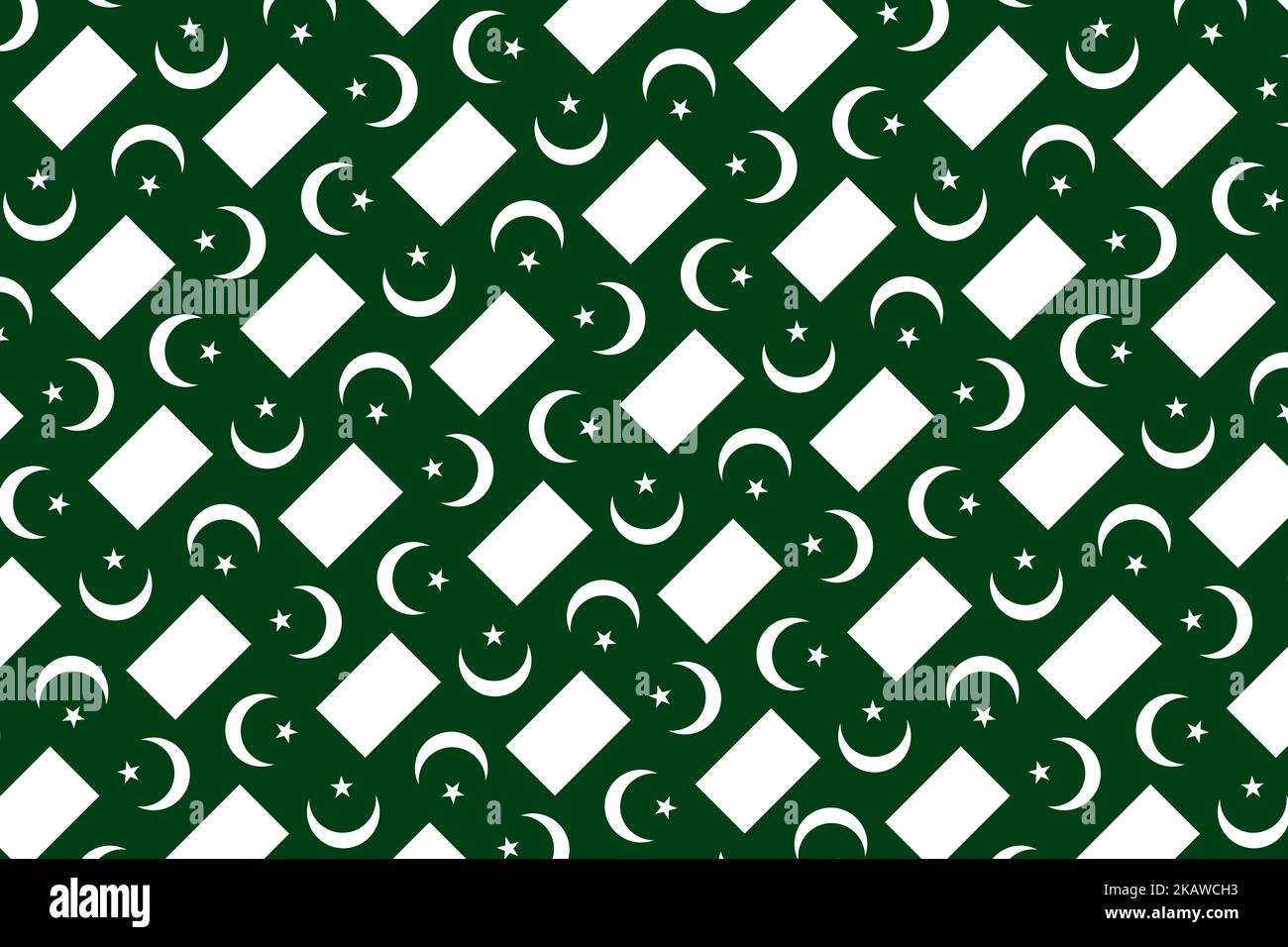 Geometric pattern in the colors of the national flag of Pakistan. The ...