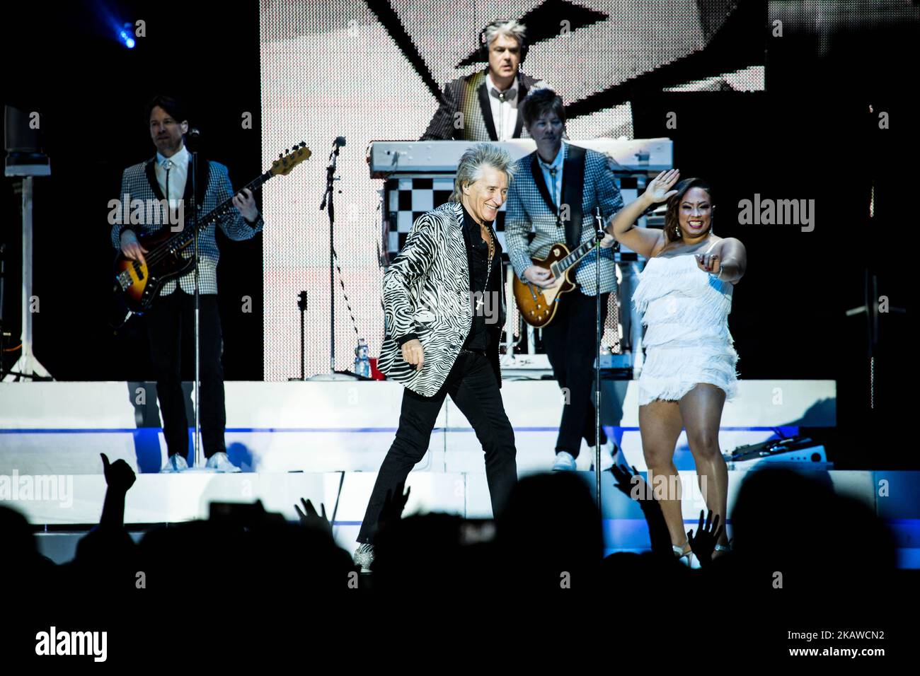 The british rock singer and song-writer Rod Stewart performing live at ...