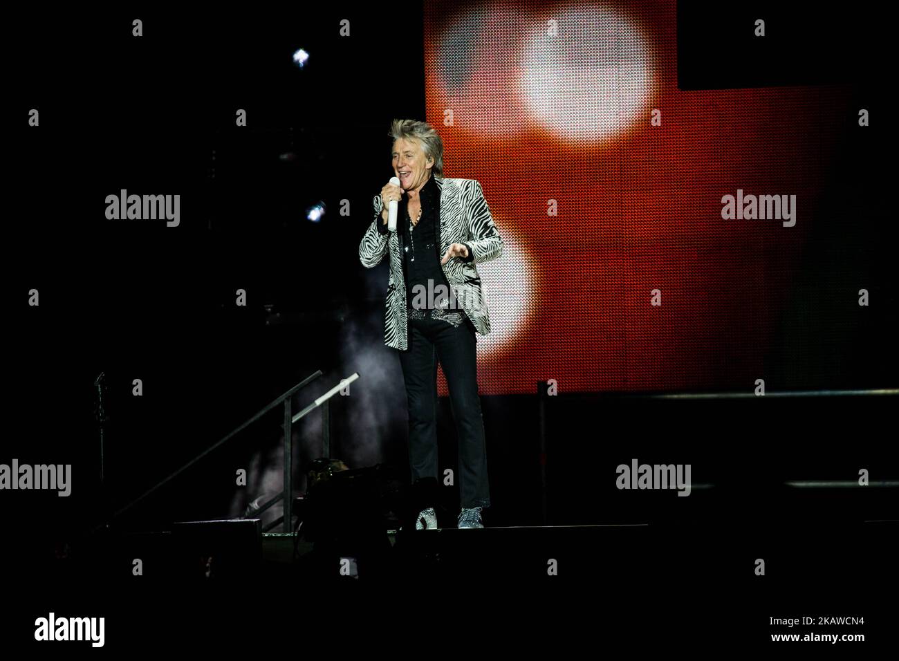 The british rock singer and song-writer Rod Stewart performing live at ...