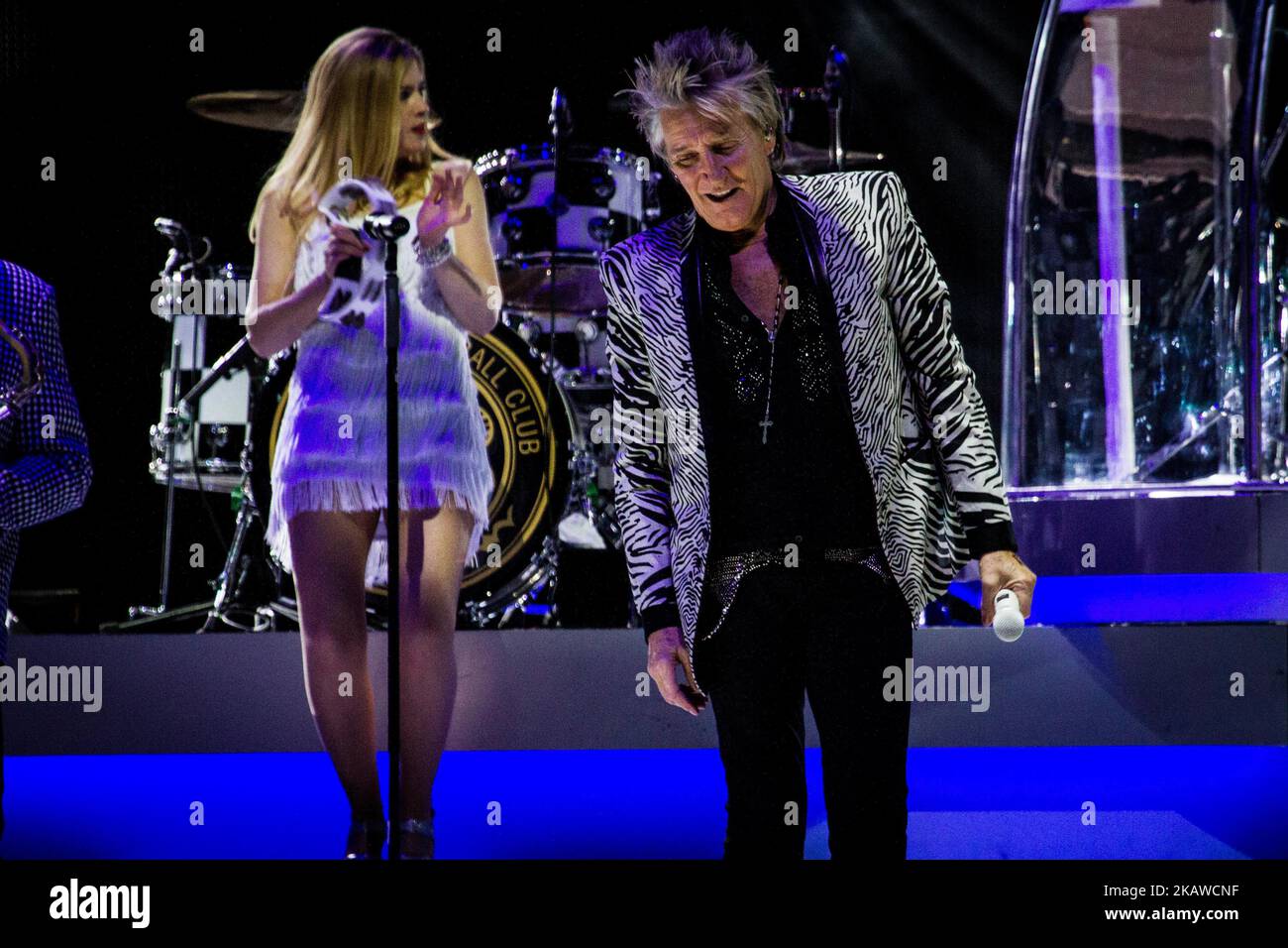 The british rock singer and song-writer Rod Stewart performing live at ...