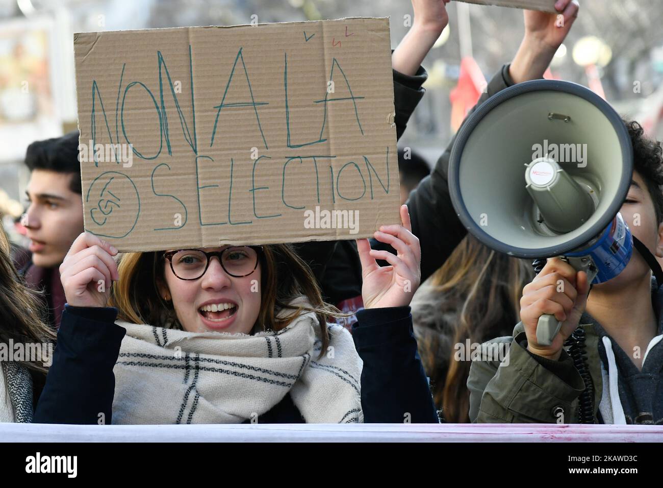 Protesters during a demonstration to contest the new conditions of ...