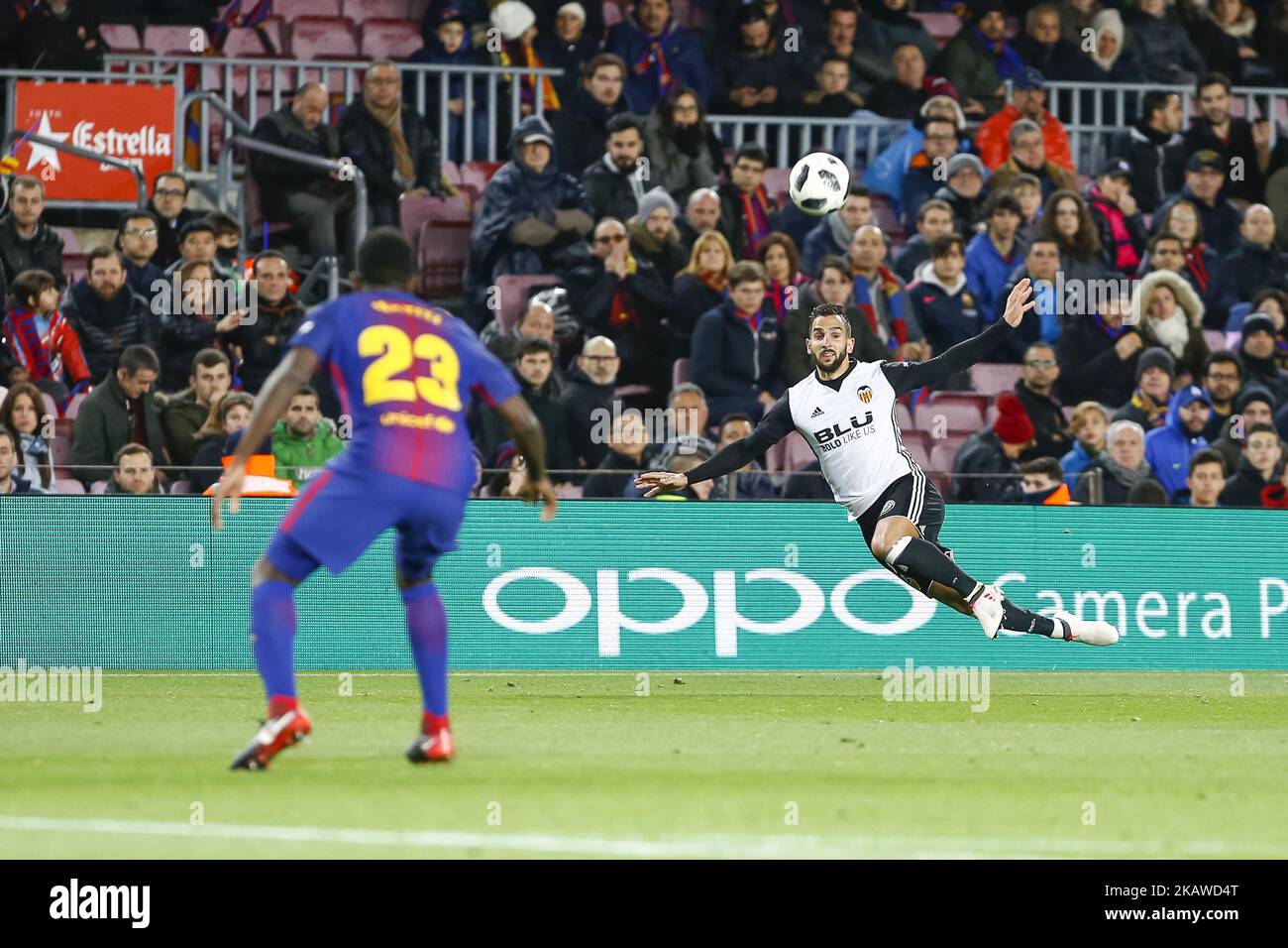 Valencia defender Martin Montoya (21) during the match between FC ...